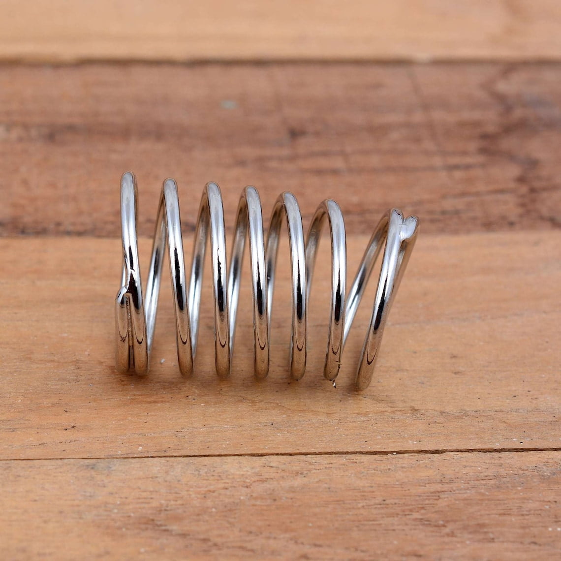 LD DESIGNS Handmade Spiral Ring, Wire Spiral Ring, 925 Sterling Silver ...