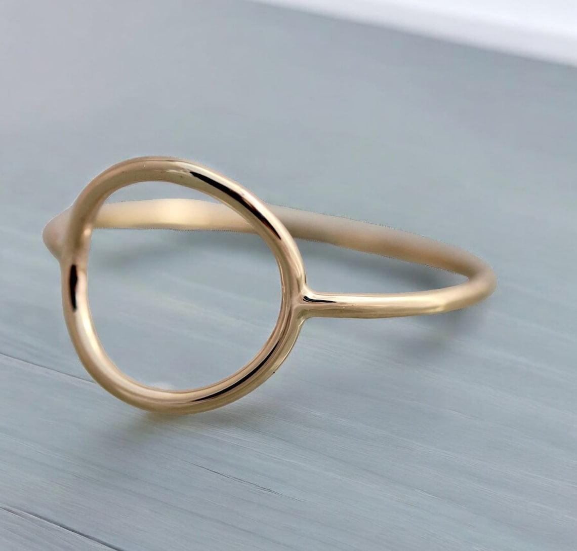 LD DESIGNS Open Circle Statement Ring – Thick Geometric Band in ...