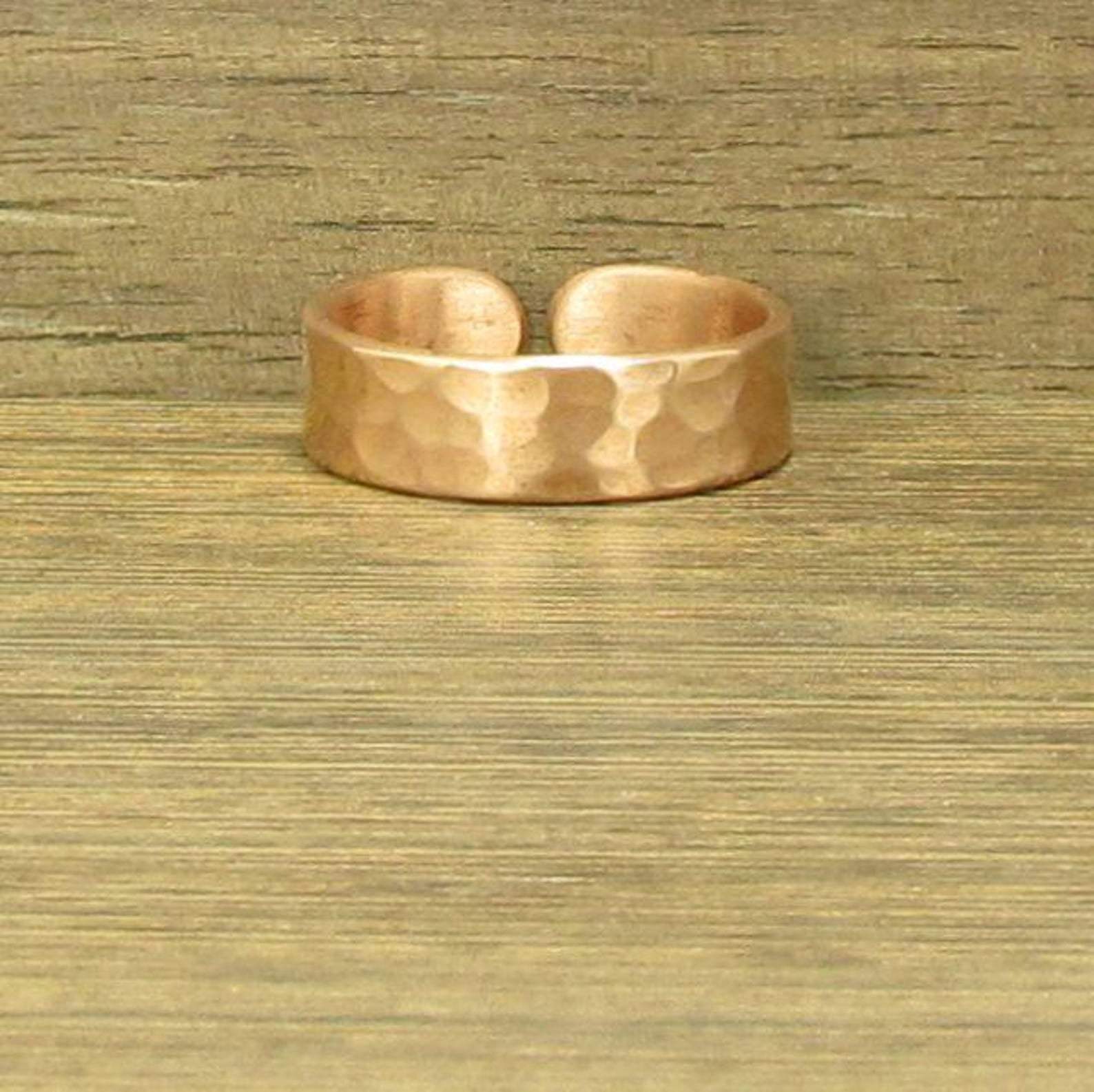 LD DESIGNS Pure Copper Ring, Handmade Open Adjustable Cuff Band With ...
