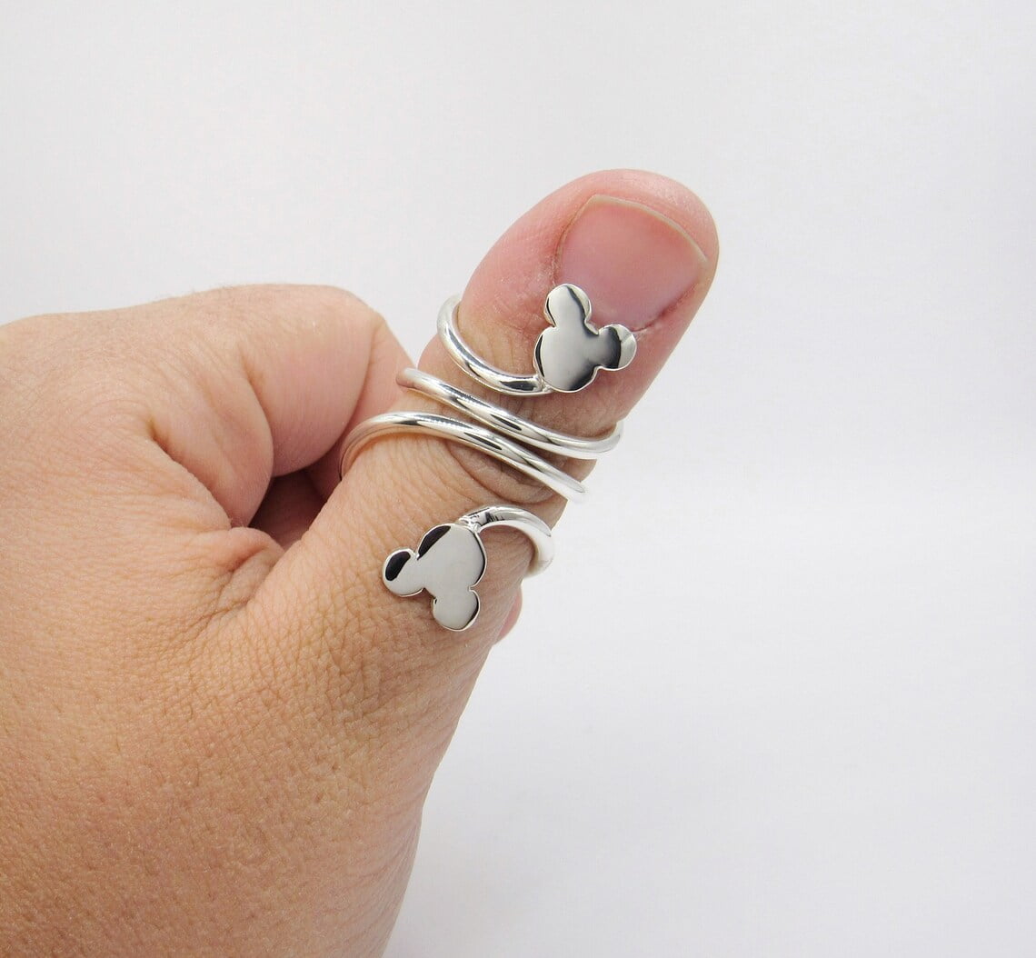 LD DESIGNS Sterling Silver Mouse Trigger Finger Splint Ring ...