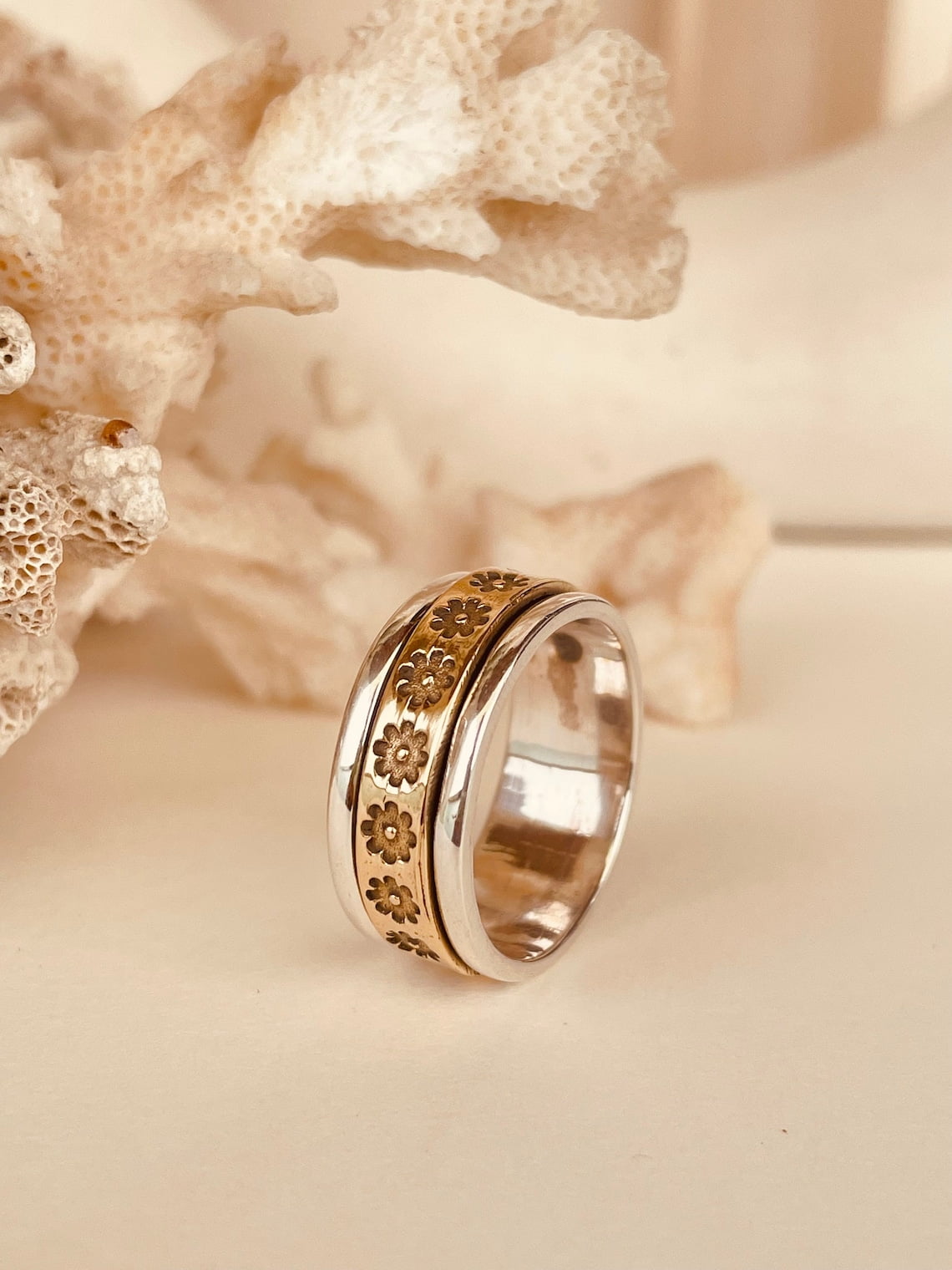 LD DESIGNS Thumb Spinner Ring for Women – Sterling Silver 925 Fidget ...