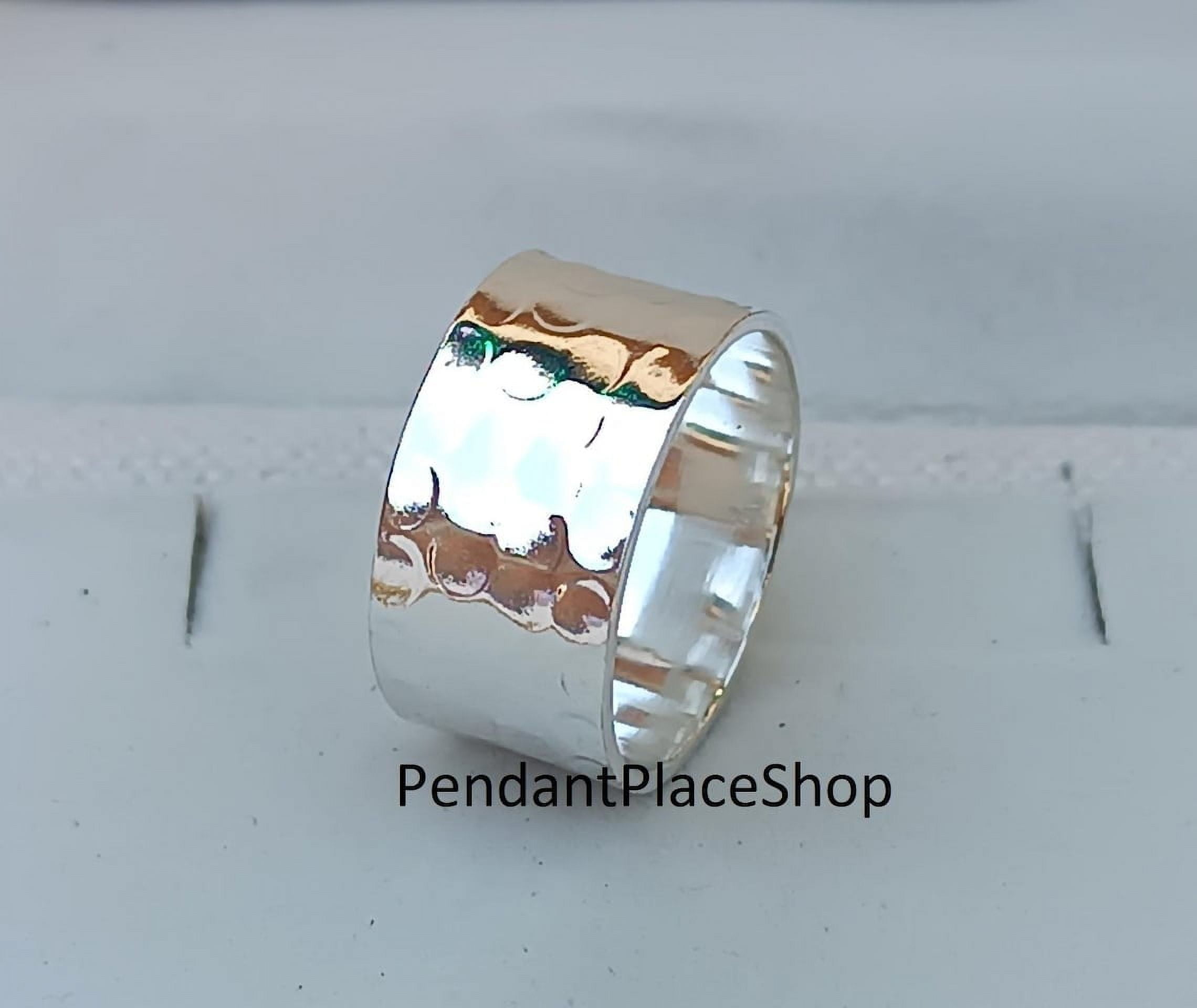 LD DESIGNSHammered Silver Ring , 925 Sterling Silver Ring, Men's ...