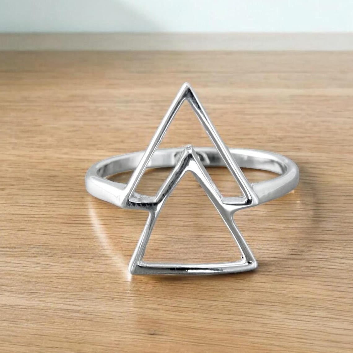 LD DESIGNSSterling Silver Triangle Ring – Chevron Arrow Band, Delta ...