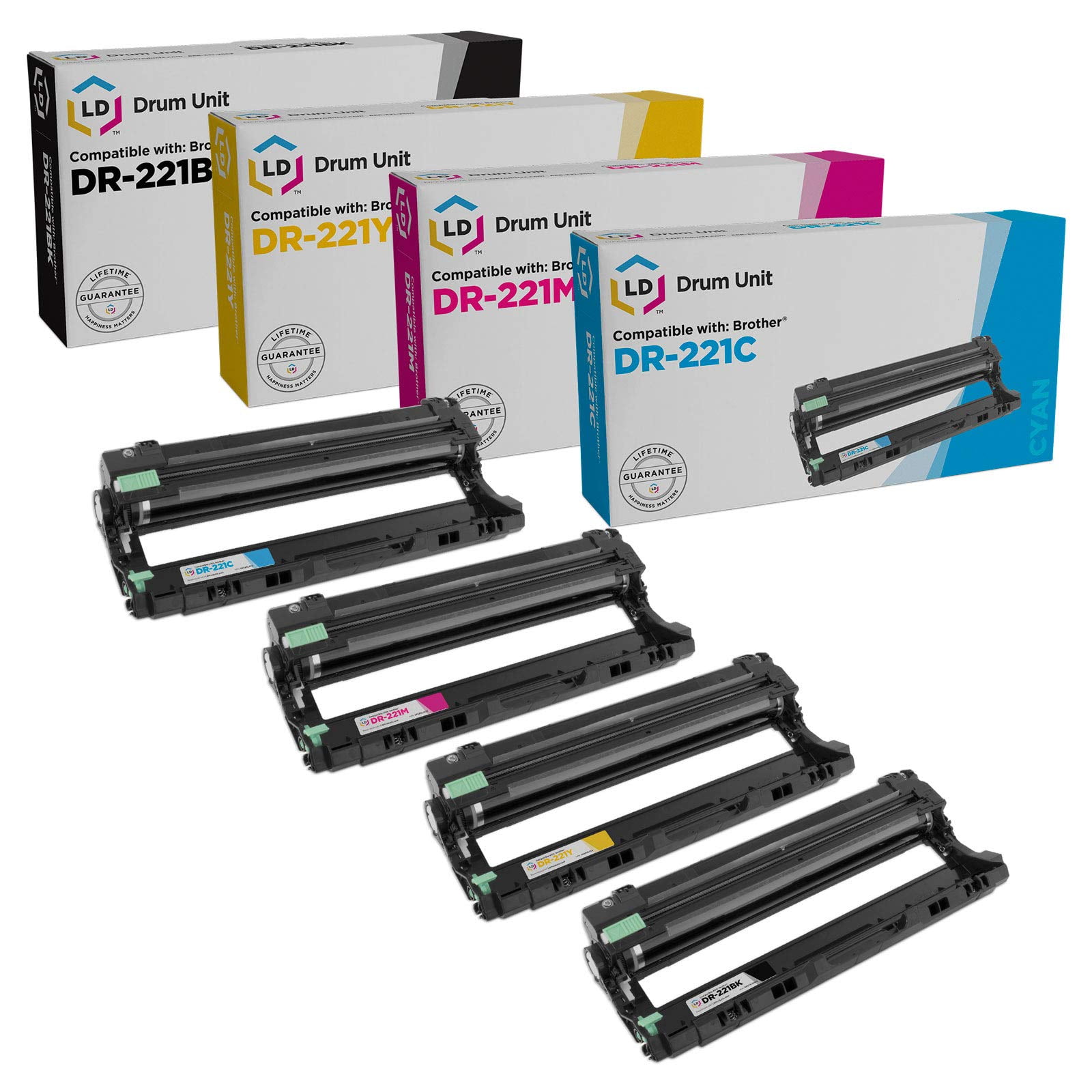 LD Products Compatible Drum Unit Replacement for Brother DR221 (Black ...