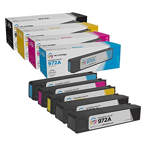 LD Products Compatible HP 972A Ink Cartridges Replacements for HP ...