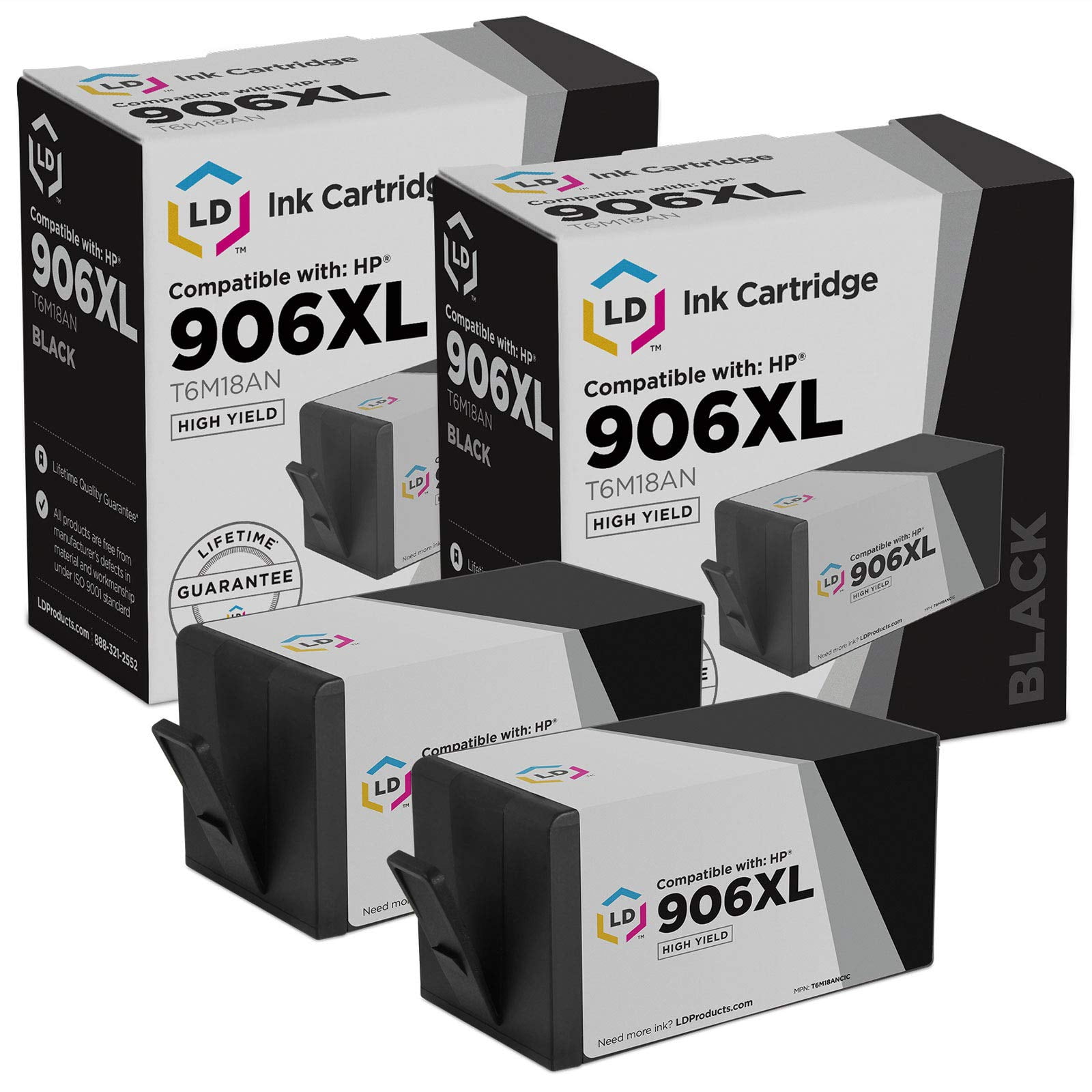 LD Products Compatible Replacement Ink Cartridge, High Yield Black ...