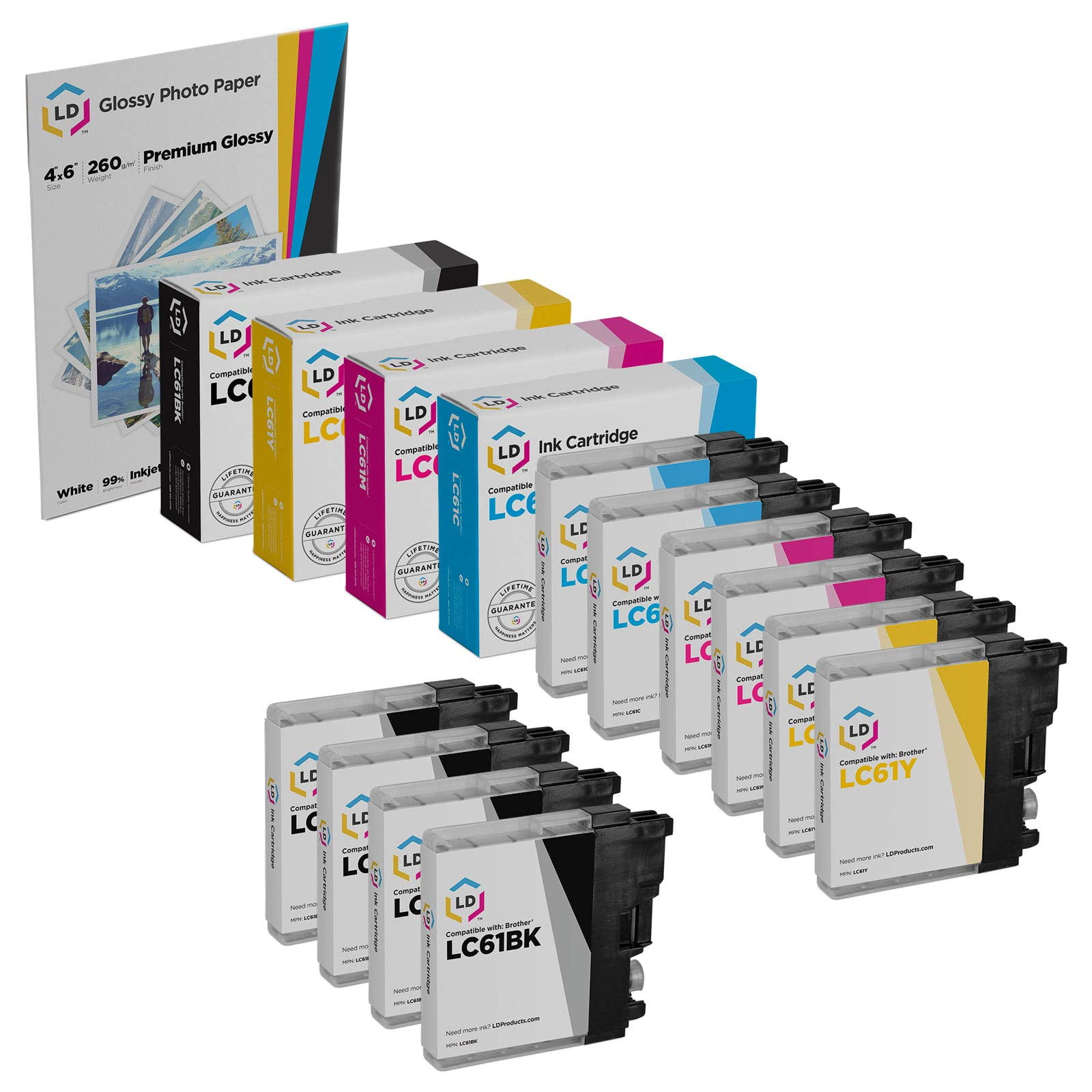 LD Products Compatible Ink Cartridge Replacement for Brother LC61 ...