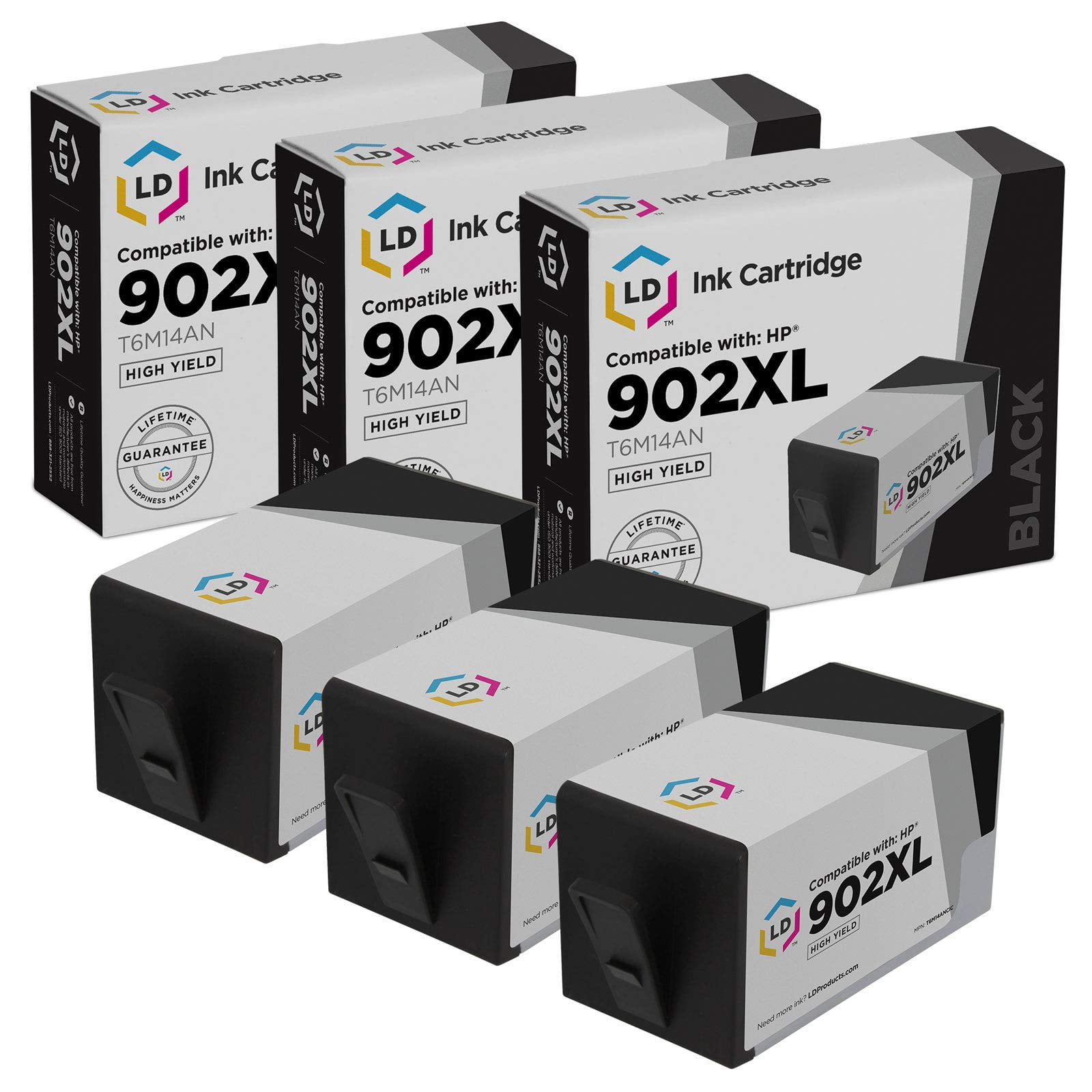 LD Products Compatible Ink Cartridge Replacements for HP 902XL 902 XL ...