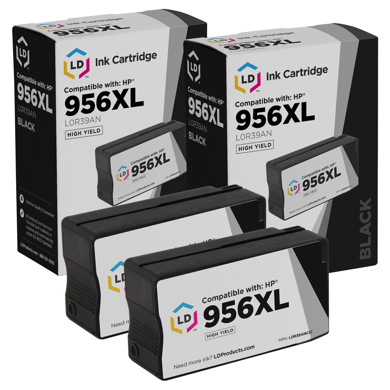 LD Products Compatible Replacement for HP 956XL / L0R39AN Extra HY ...