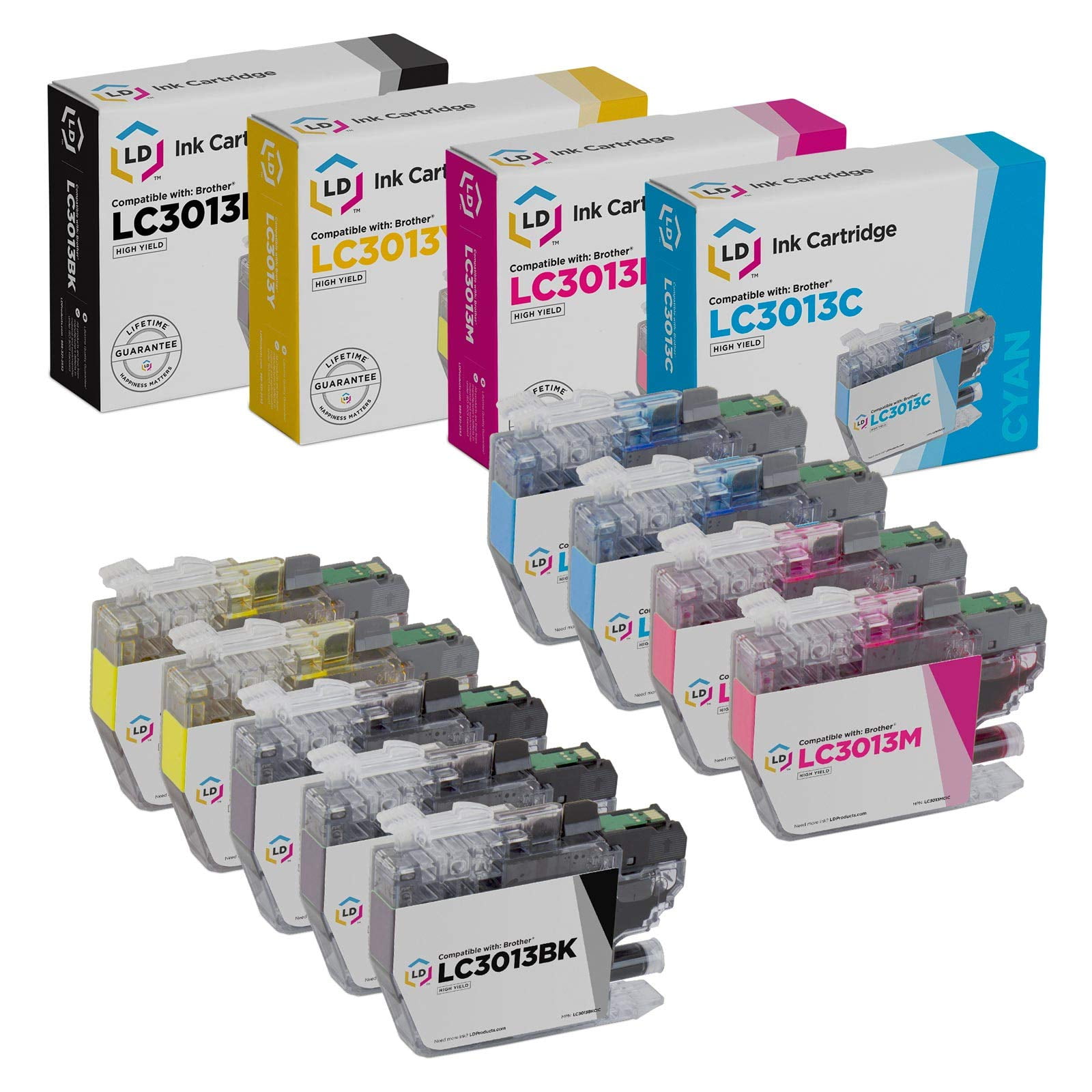 LD Products Compatible LC3013 Ink Cartridges Replacement for Brother ...