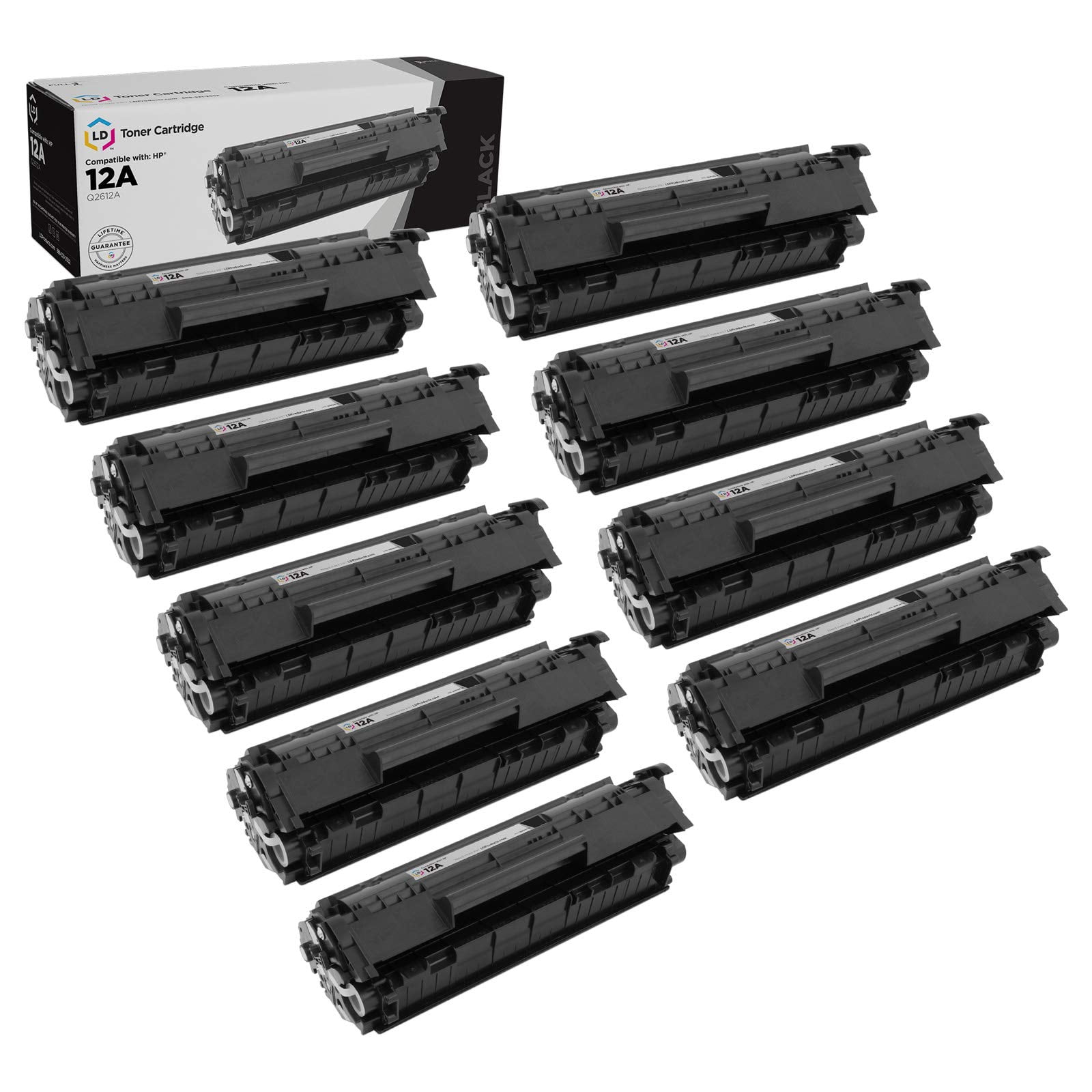 LD Products Compatible Replacement for HP 12A Black Toner Cartridge ...