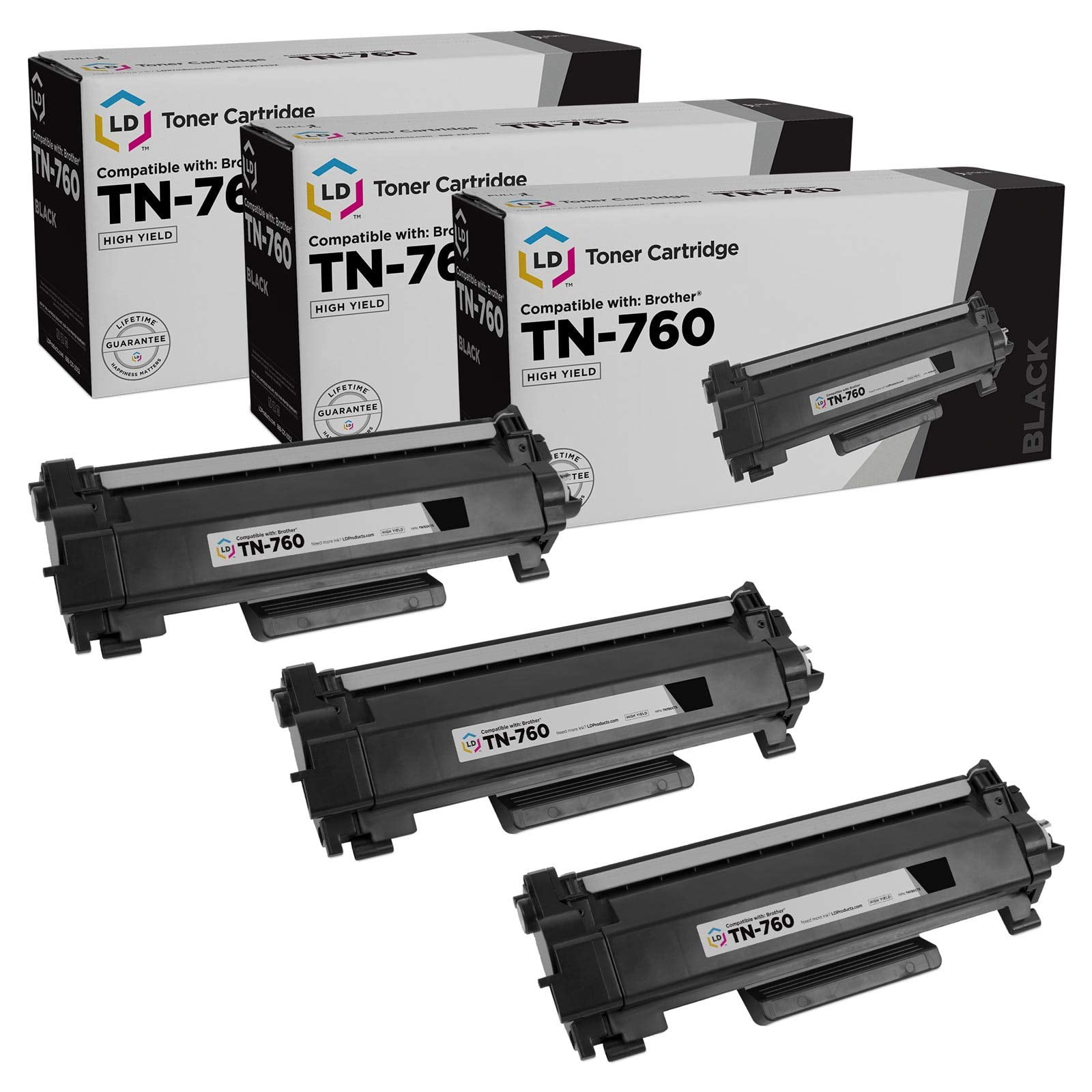 LD Products Compatible Toner Cartridge Replacement for Brother TN760 TN ...