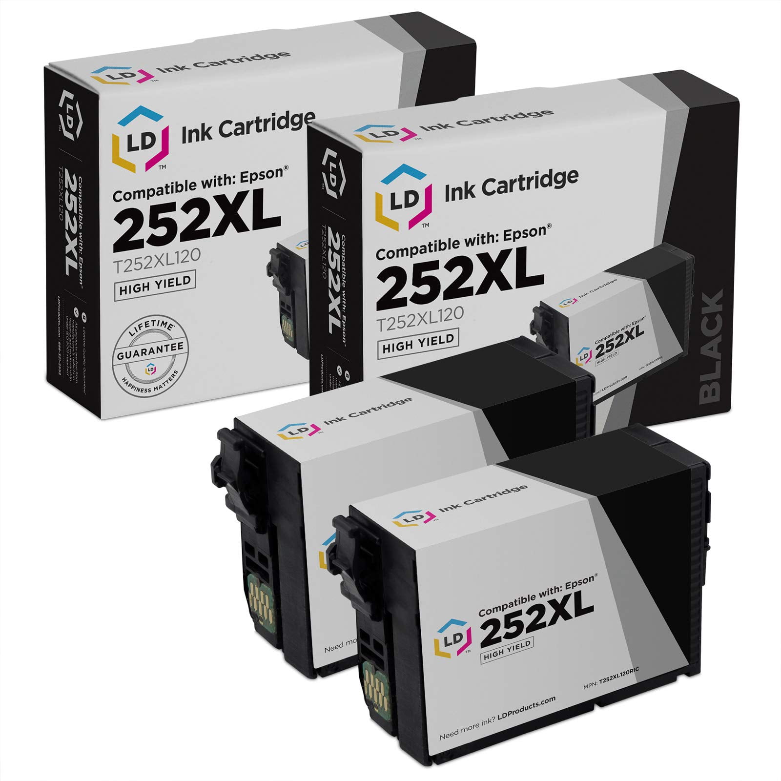 LD Products Replacements for Epson 252XL Black Ink Cartridge High Yield ...