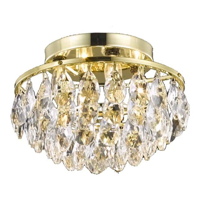 LD9805F14G-872 14 in. Clara 4 Lights Flush Mount Ceiling Light, Chrome ...