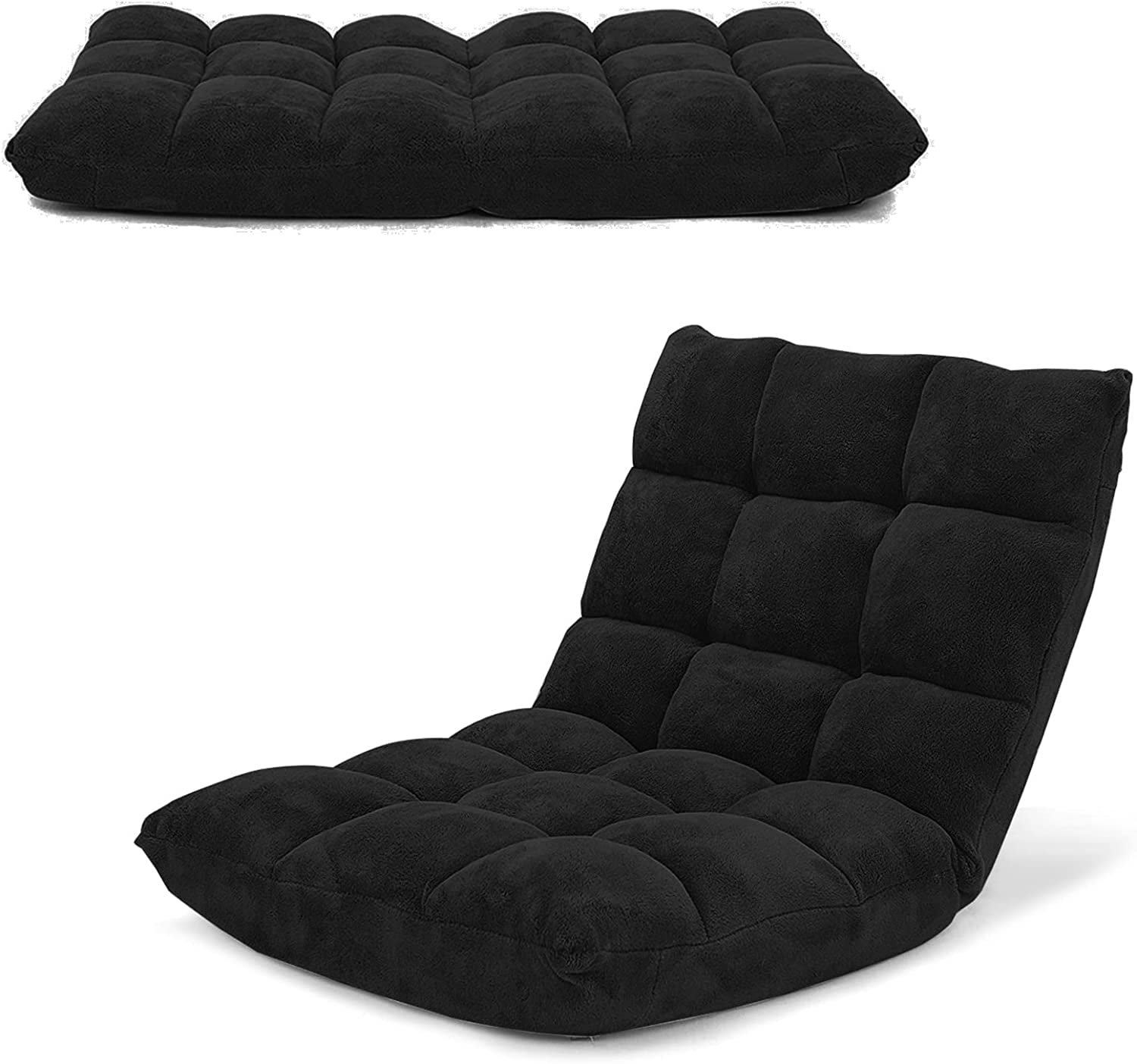 LDAILY 14-Position Floor Chair, Adjustable Gaming Chair with Strong ...