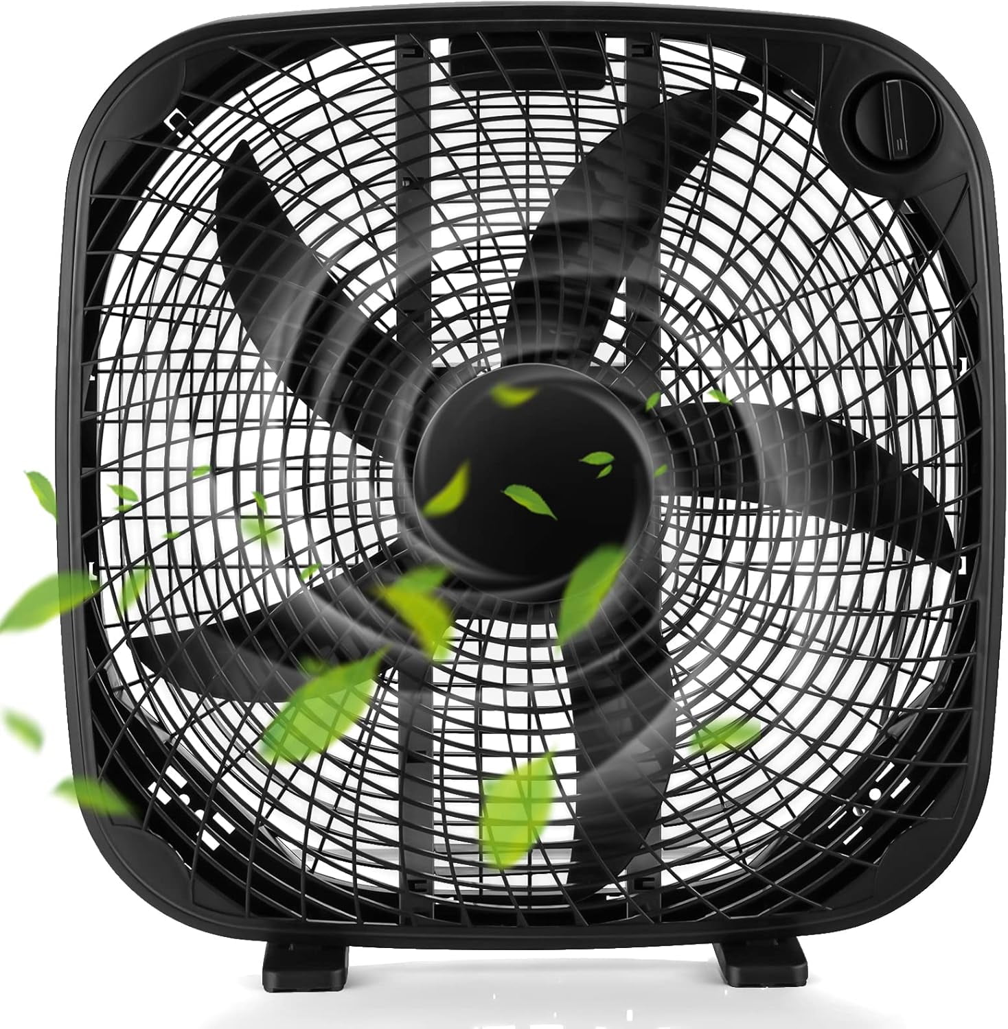 LDAILY 20" Box Fan with 3 Speed Settings, Window Fan for Full Force Air ...