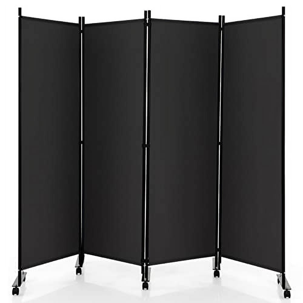 LDAILY 4 Panels Folding Room Divider, 6FT Tall Fabric Privacy Screen w ...
