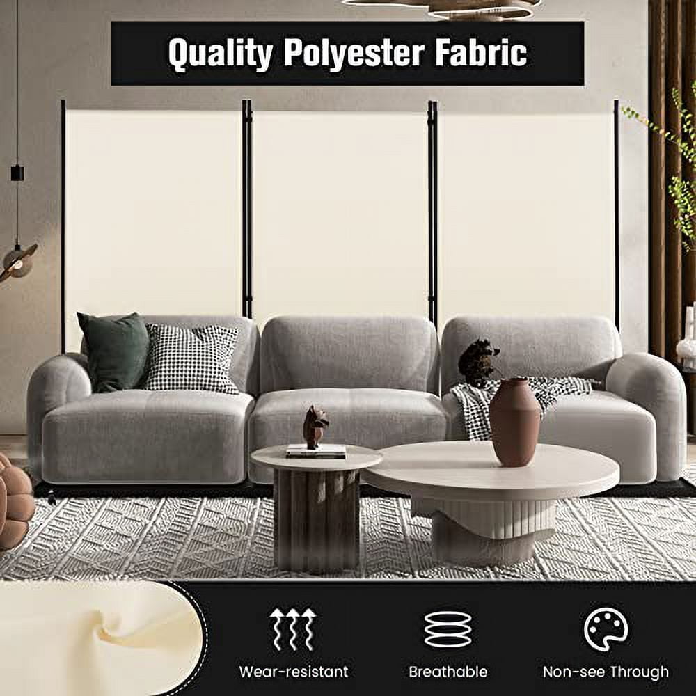 LDAILY 6FT Single Panel Rolling Room Divider, 73" Wide Partition ...