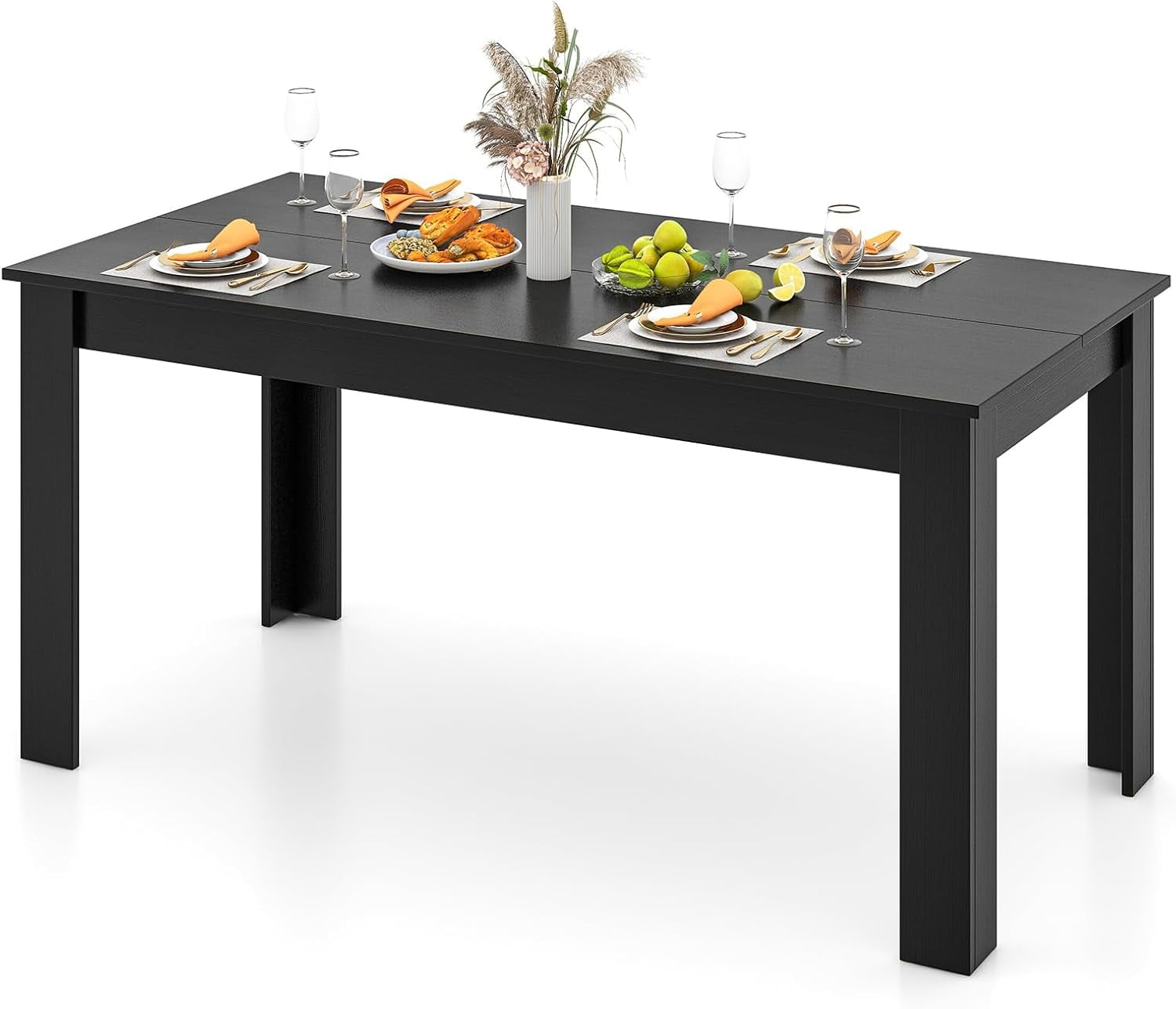 LDAILY Dining Table, Modern Dining Room Table for 4-6 People, 63 ...