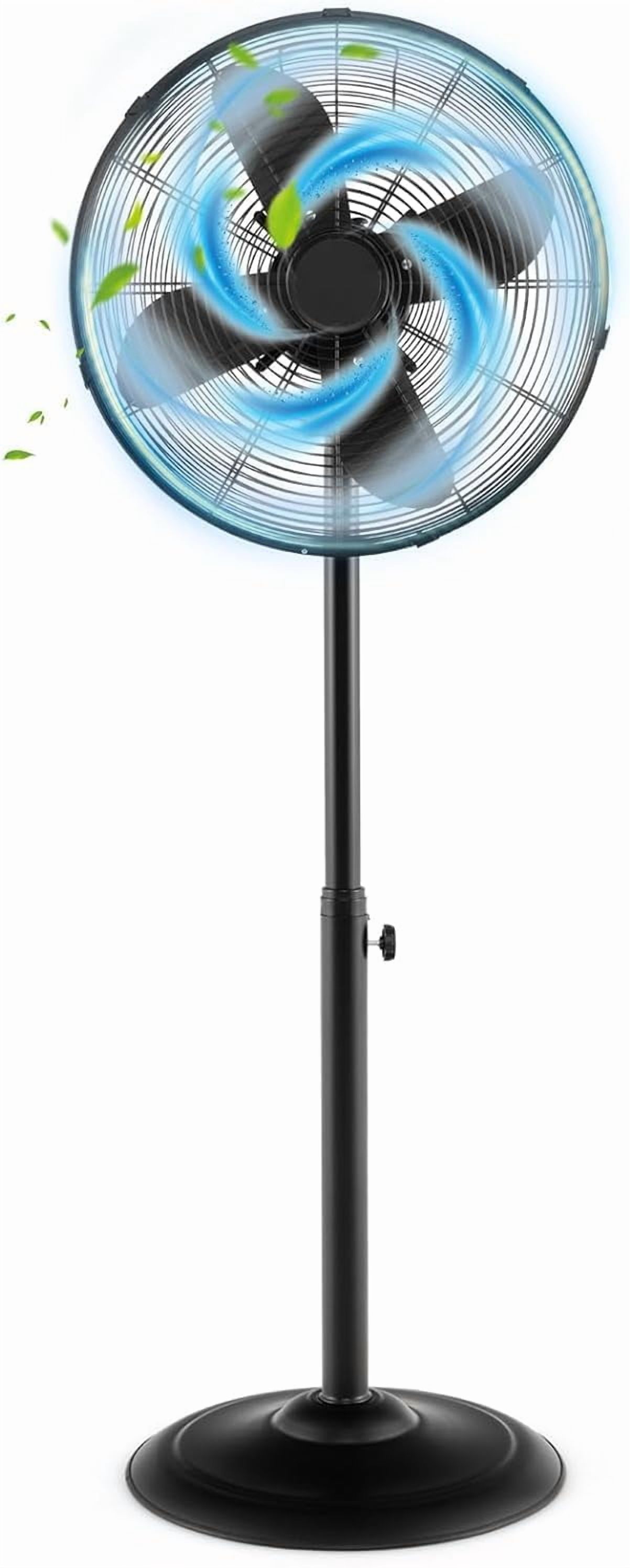 LDAILY Pedestal Fan, 16’’ Oscillating Fan with 3 Speed, Wide Spead ...