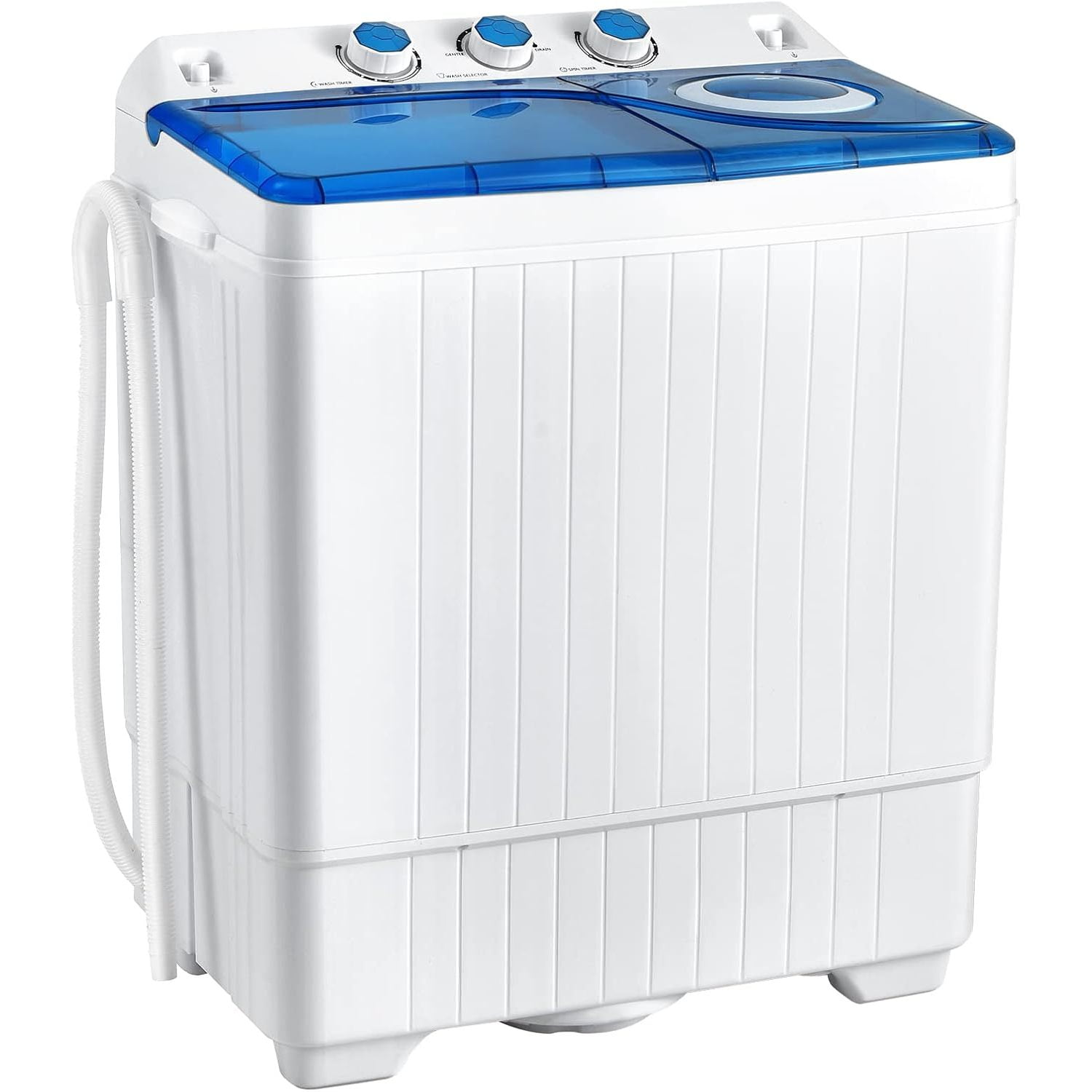 LDAILY Portable Washing Machine, 26 lbs Capacity Twin Tub Washer and ...