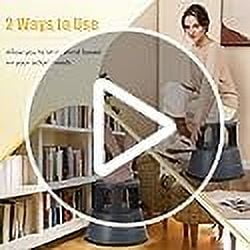 LDAILY Rolling Step Stools with Wheels, Kick Step Stool Holds up to 350 ...