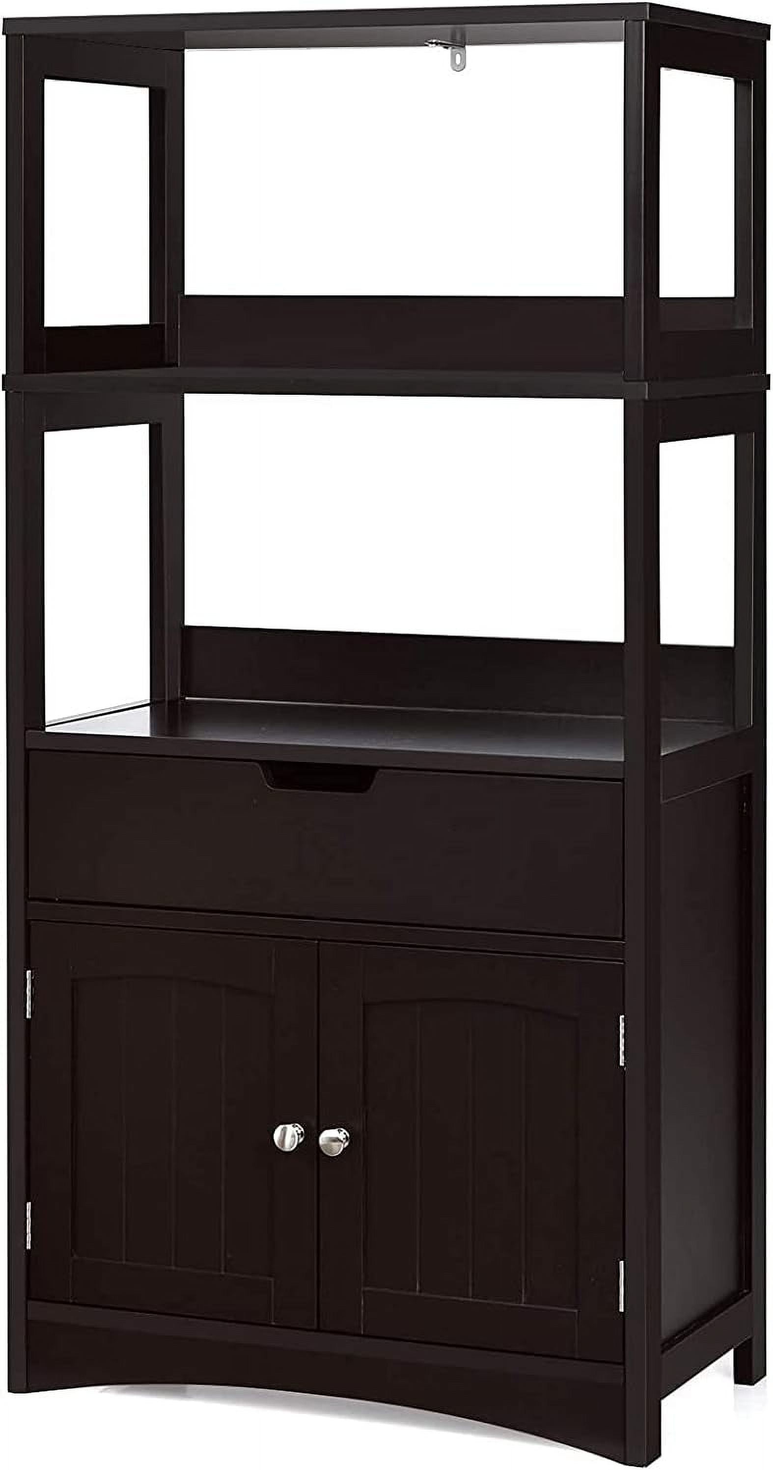 LDAILY Storage Cabinet, 24" L x 13" W x 48" H Floor Cabinet with 2 ...