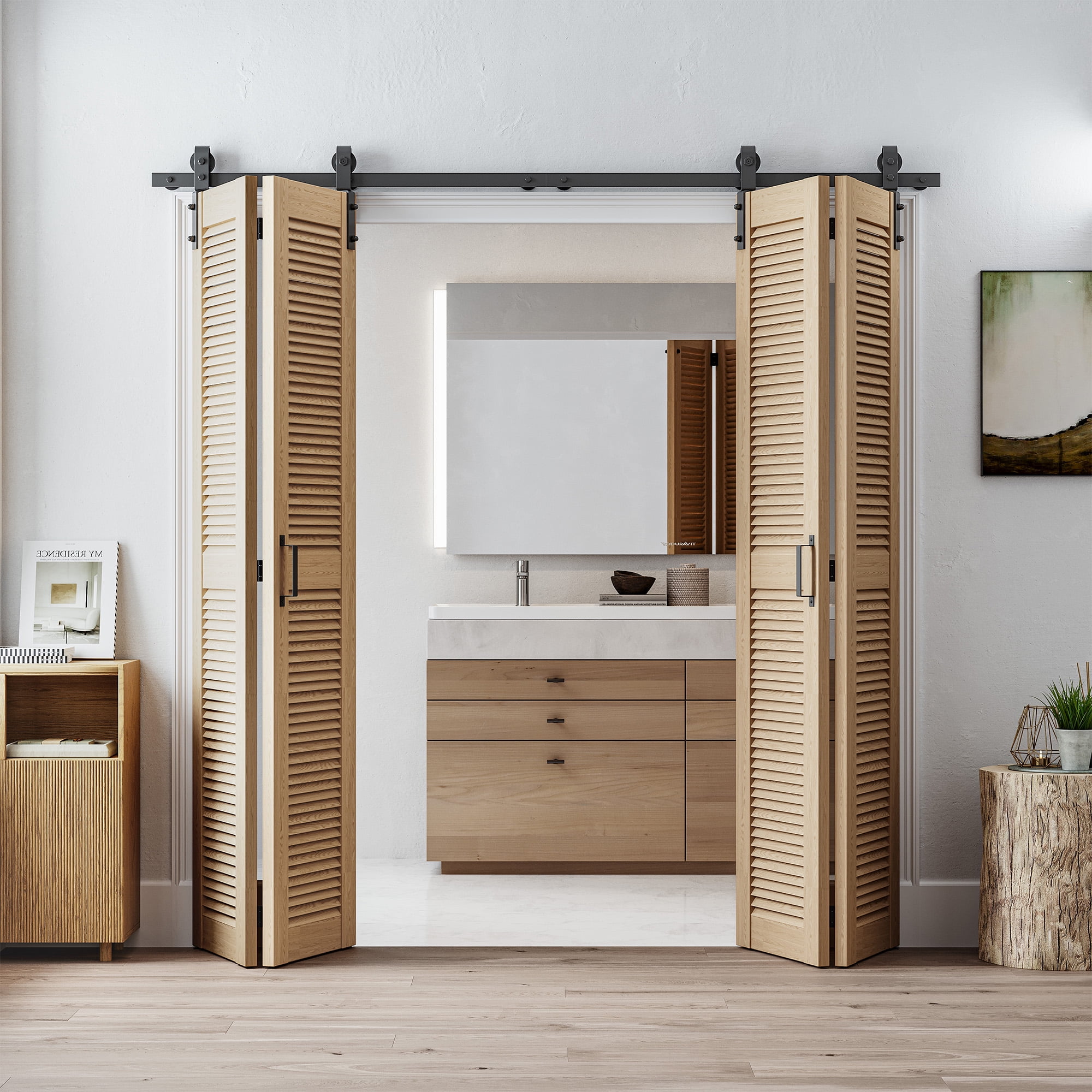 LDB_BUILDING 2PCS 94.5" × 23.6" Wood Slat Acoustic Wall Paneling for ...