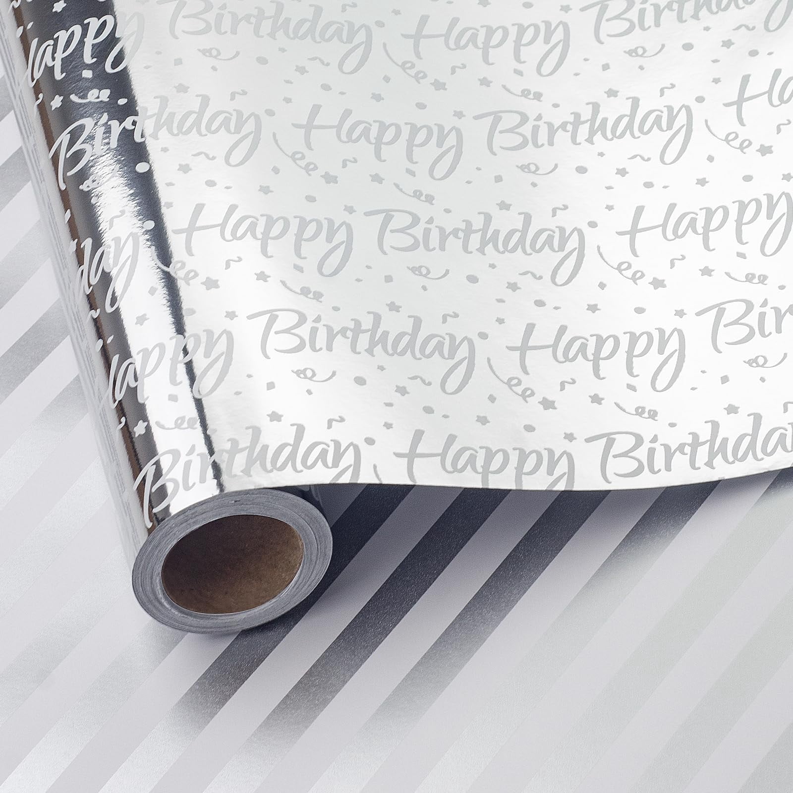 LDGOOAEL Mini Birthday Wrapping Paper Roll AIS1 - Reversible Design (17 ...