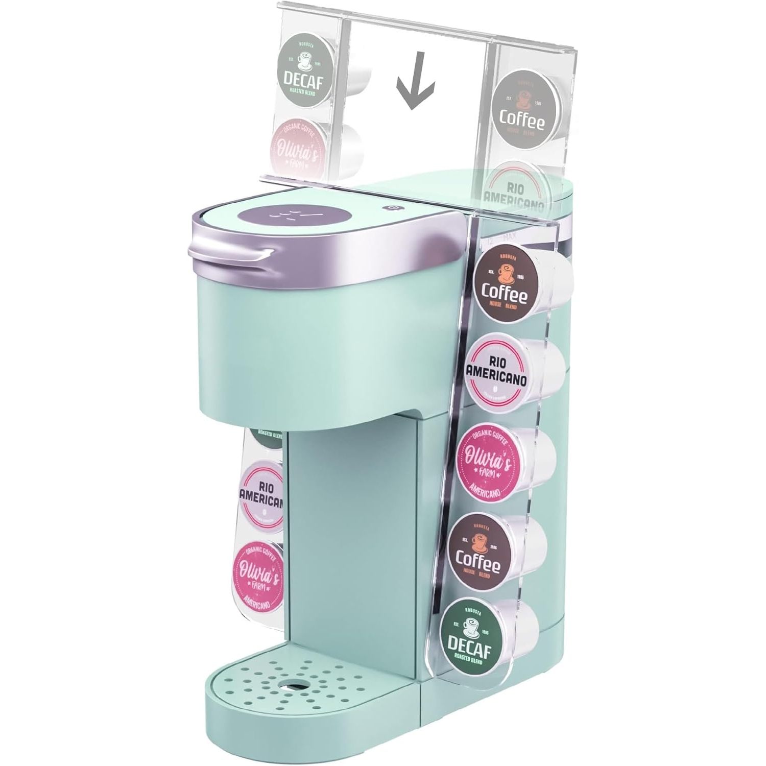 LDHF Acrylic K Cup Organizer - Fits the Keurig K-Mini/K Mini-Plus (ONLY ...