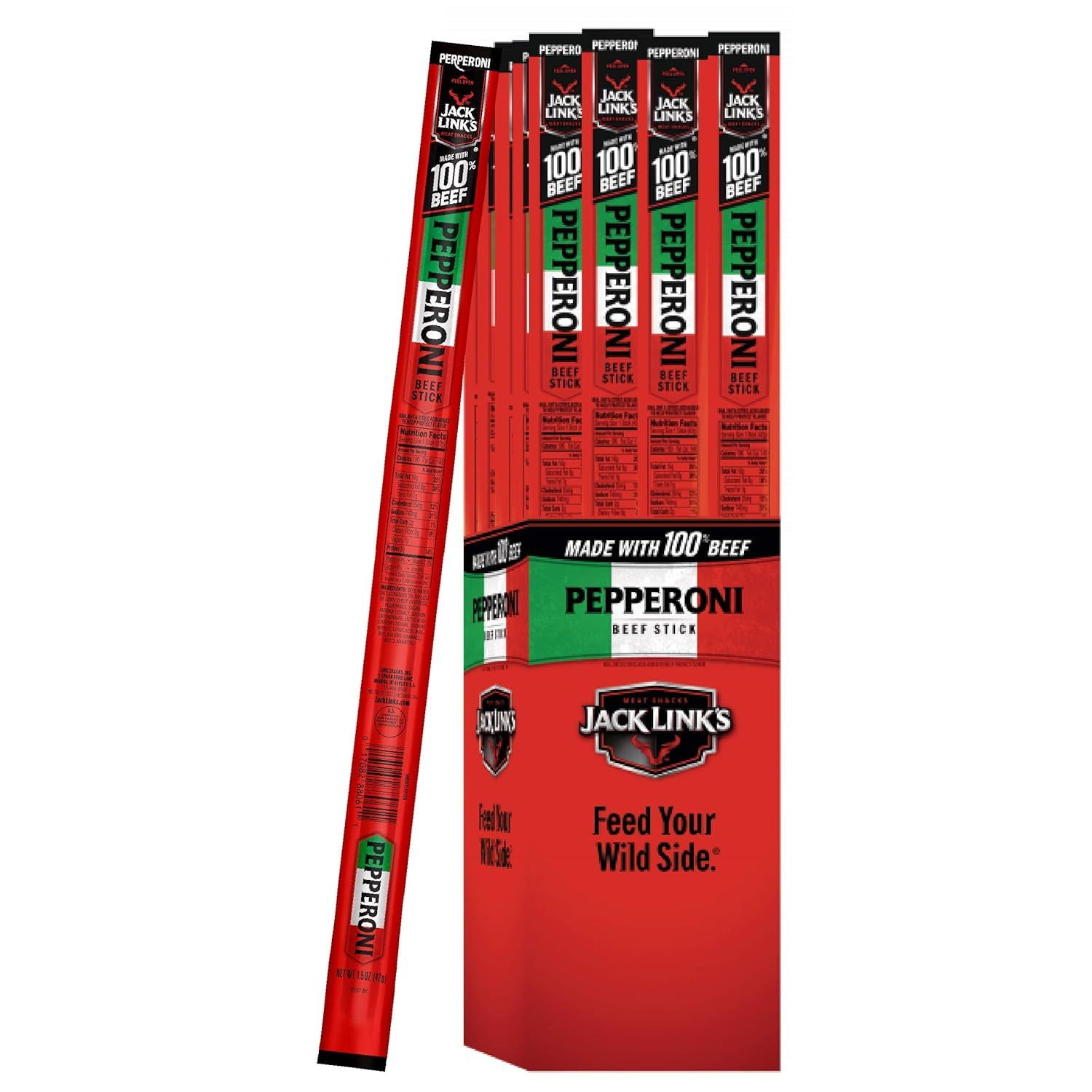 LDHF Beef Snack Stick, Pepperoni, 1.5-Ounce Sticks (Pack of 24 ...