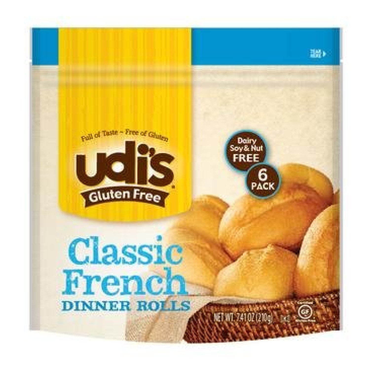 LDHF Gluten-Free Classic French Dinner Rolls, Has 6 Rolls (Frozen ...