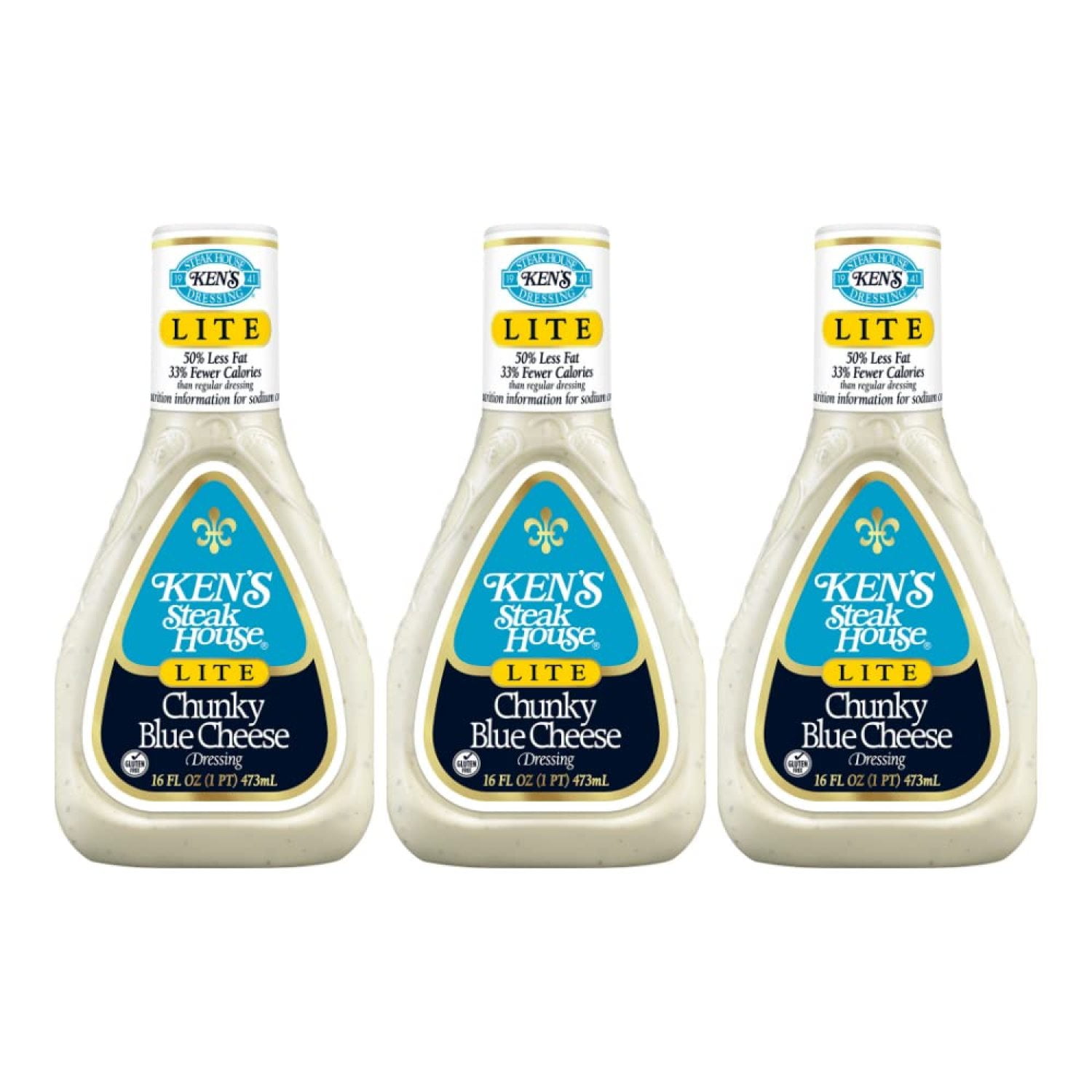 LDHF Lite Chunky Blue Cheese Dressing (16 Fl Oz, Pack of 3) - Walmart.com