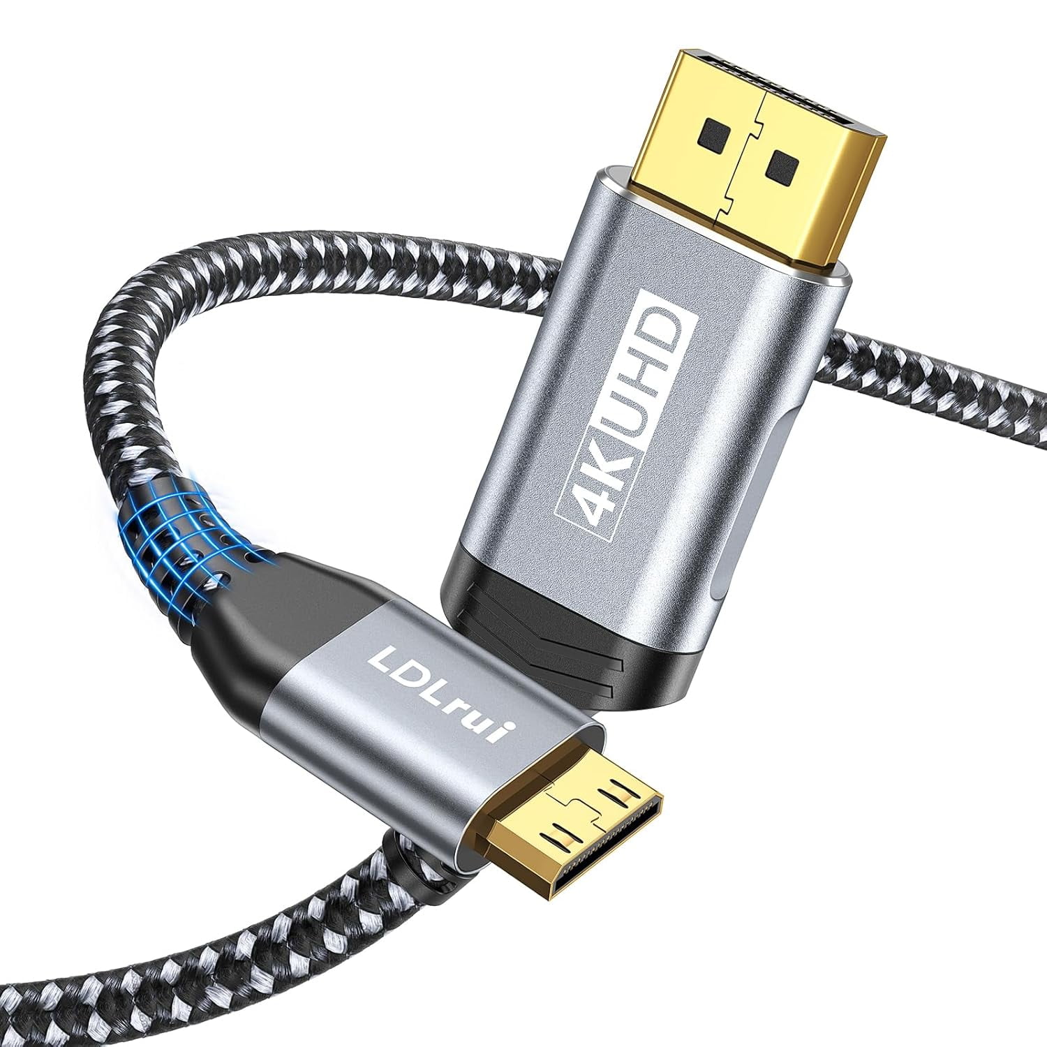 LDLrui DisplayPort to Mini HDMI Cable 3.3FT [Bend Resistant, High-Speed ...