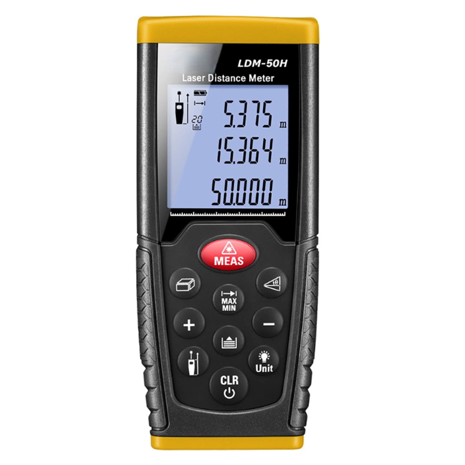 LDM-50H 164.2ft 50m Outdoor Distance Meter Measure In Daylight Sunlight ,Pythagorean Mode, Area ...