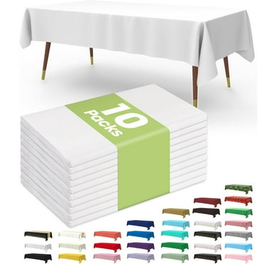 Cuxi Disposable Plastic Tablecloth, 54X108 Inch Rectangular Table Cover ...