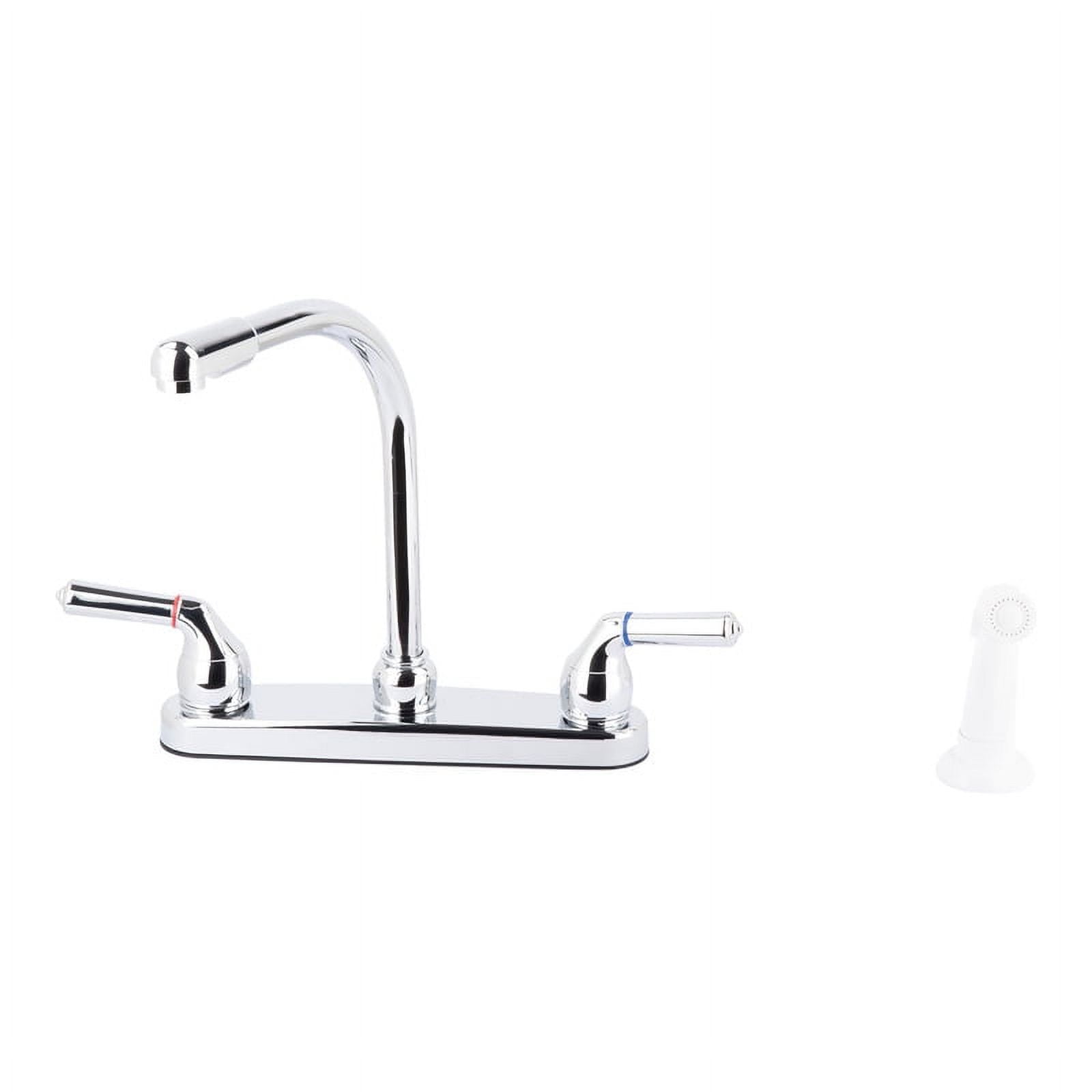 LDR Global Industries 012 33425CP 2-Handle Hi-Rise Spout Kitchen Faucet ...