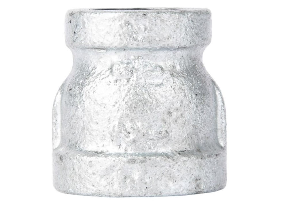 LDR Industries 1/2 in. x 3/8 in. STZ Galvanized Reducing Coupling, Gray ...