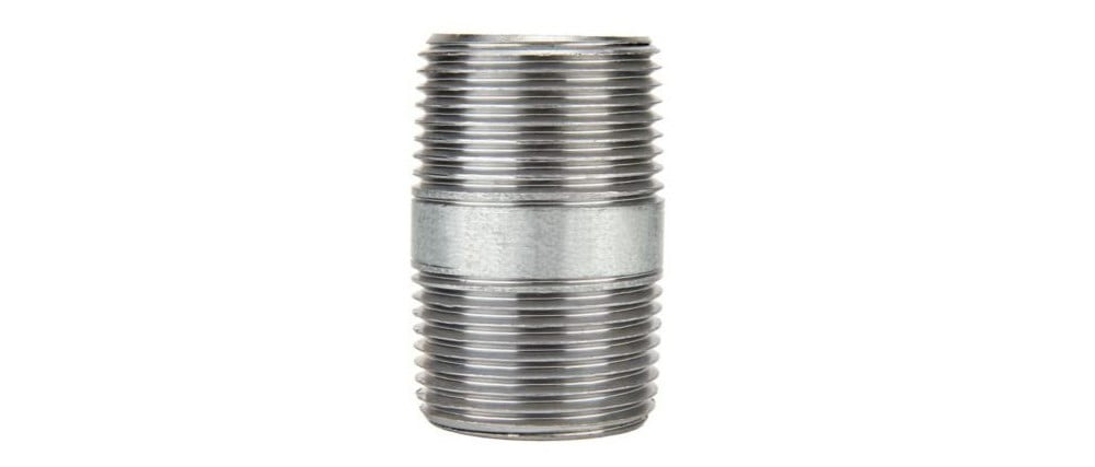 LDR Industries 301 1X2 1 in. x 2 in. STZ Galvanized Pipe Nipple, Gray ...