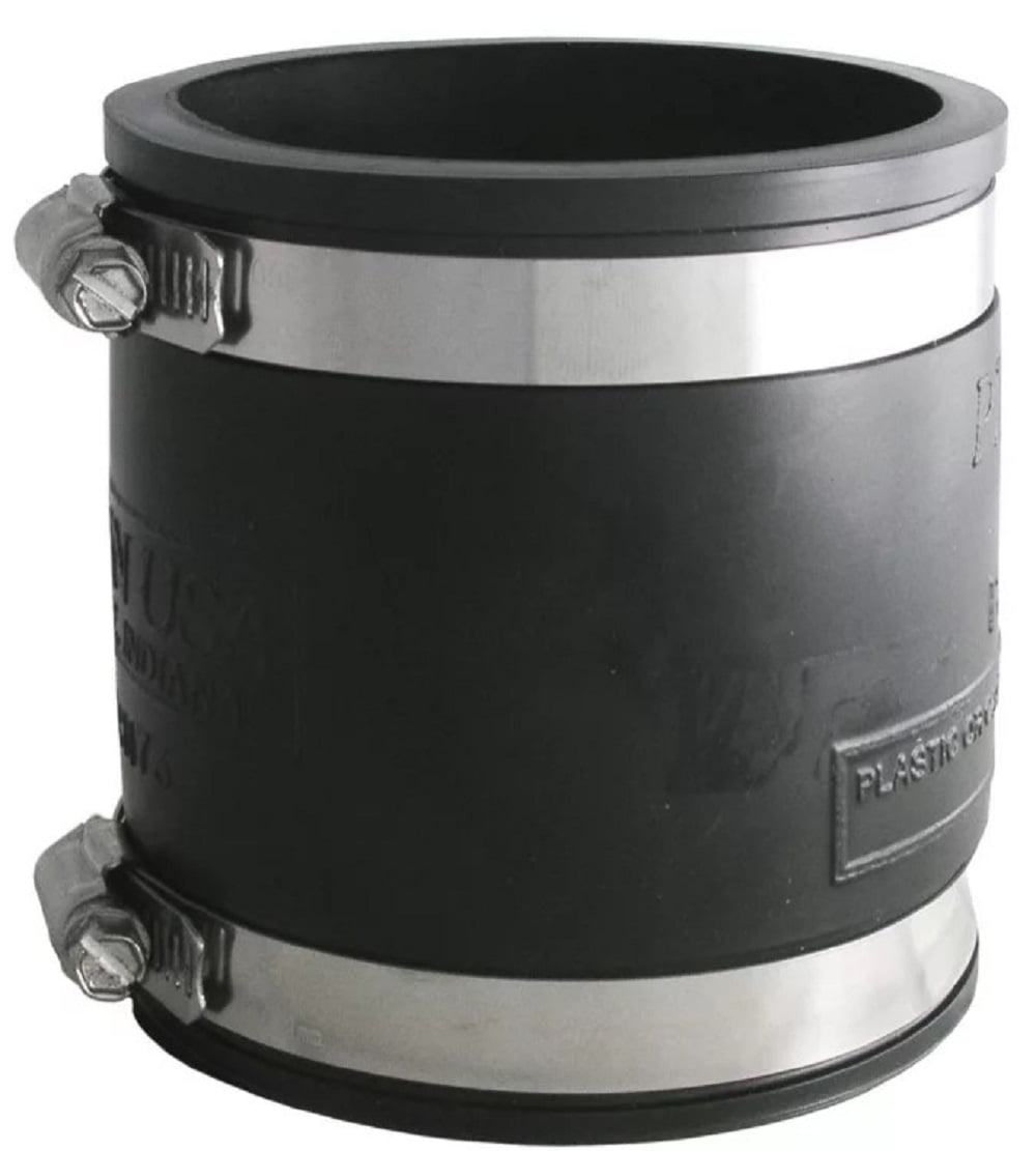 LDR Industries 808 156-44 Flexible Coupling 4 in. x 4 in. Rubber Black ...