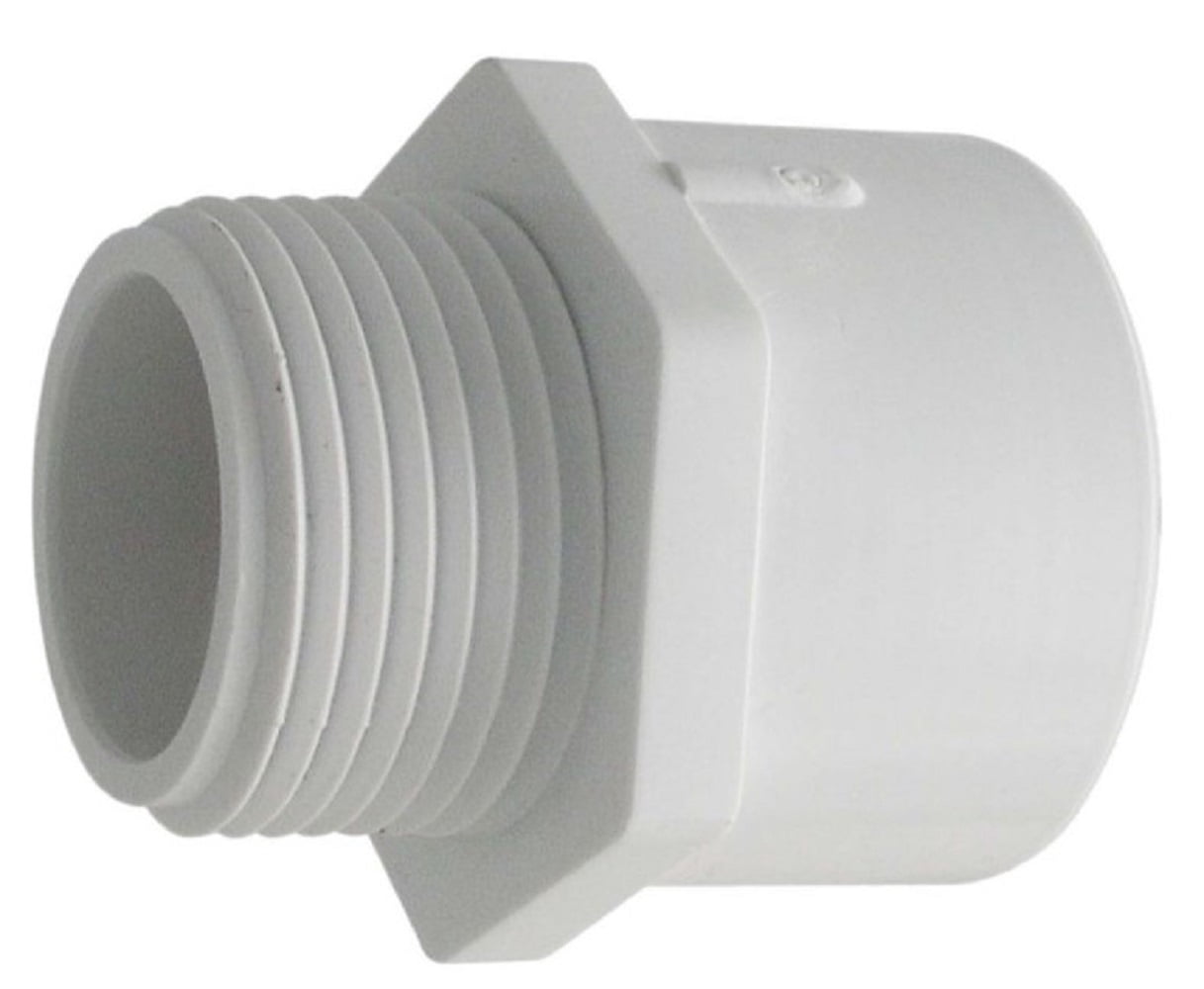 LDR Industries FP4 MA-112 Male Adapter 1-1/2 inch PVC White - Walmart.com