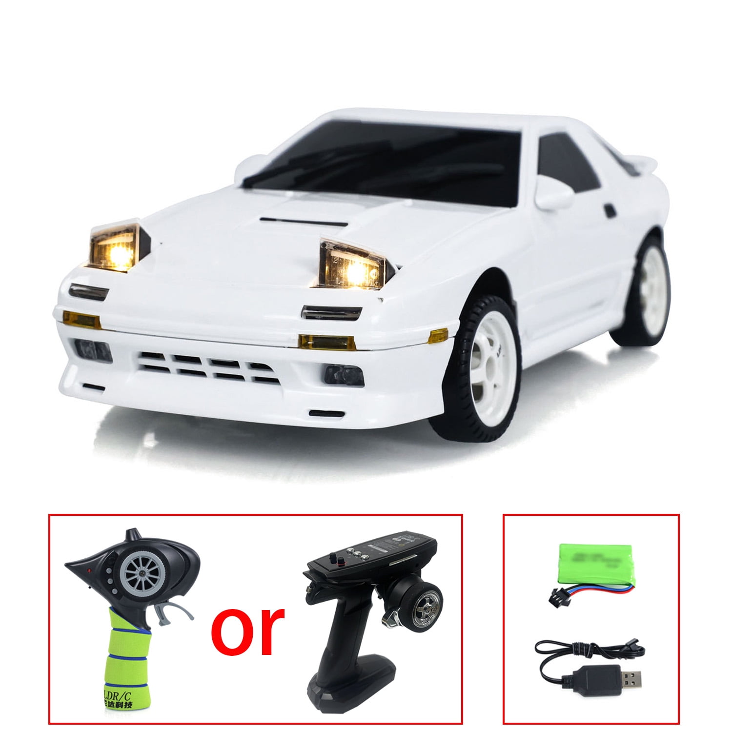 LDRC 1/18 RX7 RC Racing Car RWD Gyroscope Wireless Control Drift Vehicles LD1802 - Walmart.com