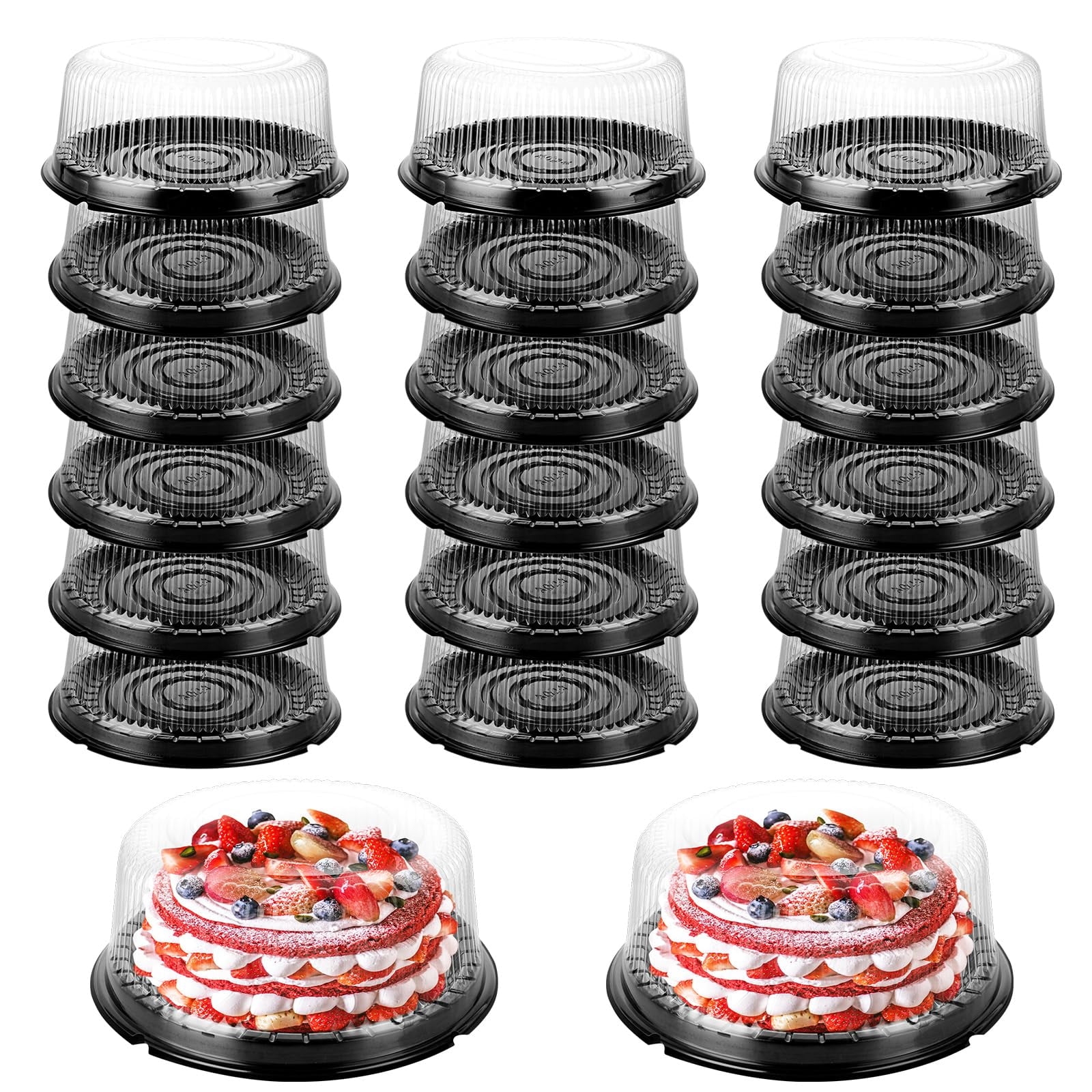 LDXDRU 20 Pack 8" Disposable Carriers, Disposable Containers with Lids ...