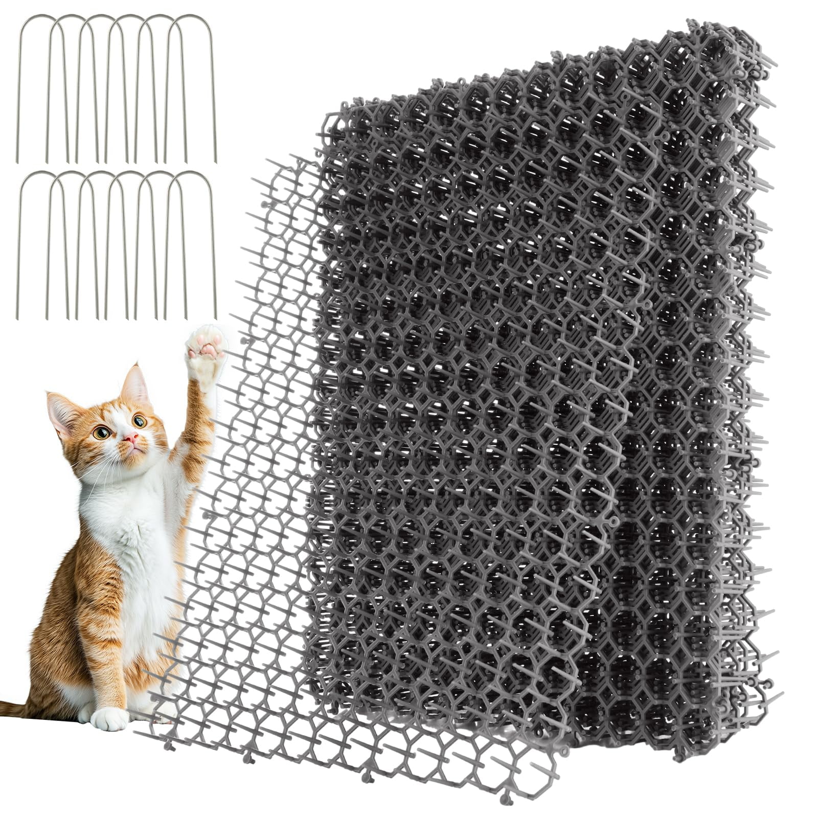 LDXDRU 20 Pcs Cat Deterrent Mat 13 x 16.5 Inch Scat Mat for Cats Cat ...