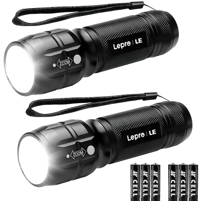 LE 2-Packs LED Flash Light LE1000 High Lumens, Mini Multifunction ...