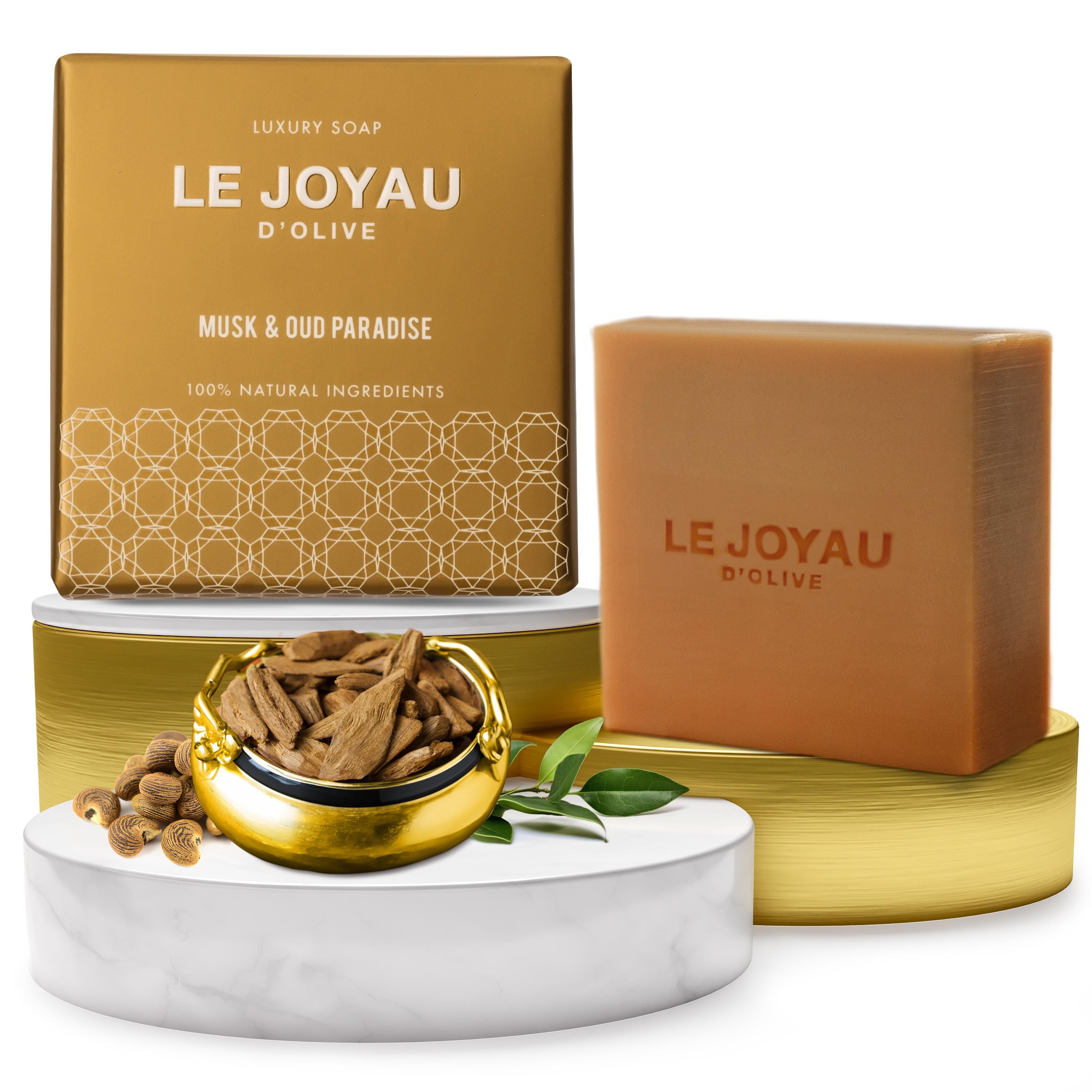 LE JOYAU D’OLIVE Luxury Handmade Soap, 100% All-Natural Soap Bar ...