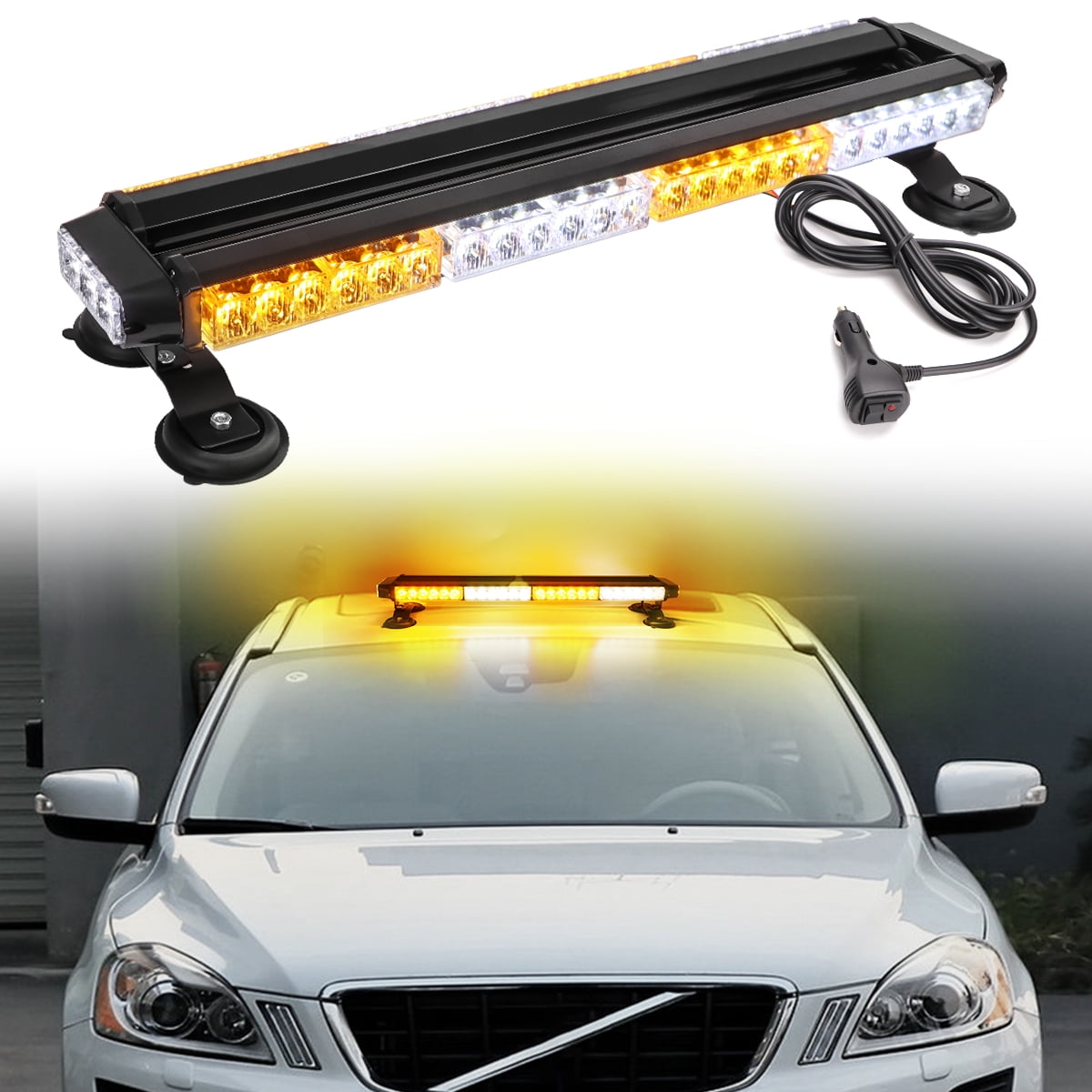 LE-JX 26.5" Amber White 54LED Emergency Traffic Advisor Double Side ...
