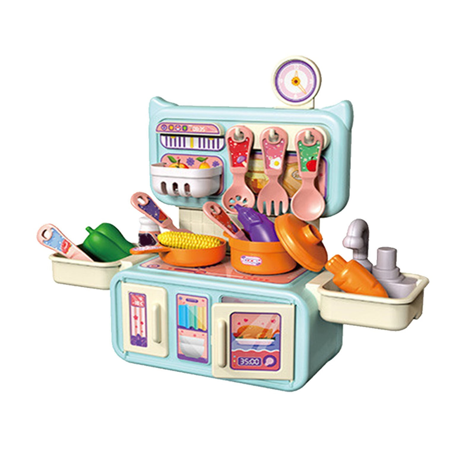LE Mini Kitchen Toy Set With Water Outlet System For Kids Pretend ...