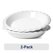 Pyrex Basics 9.5 inch Round Glass Pie Plate - Oven Safe Baking Dish ...