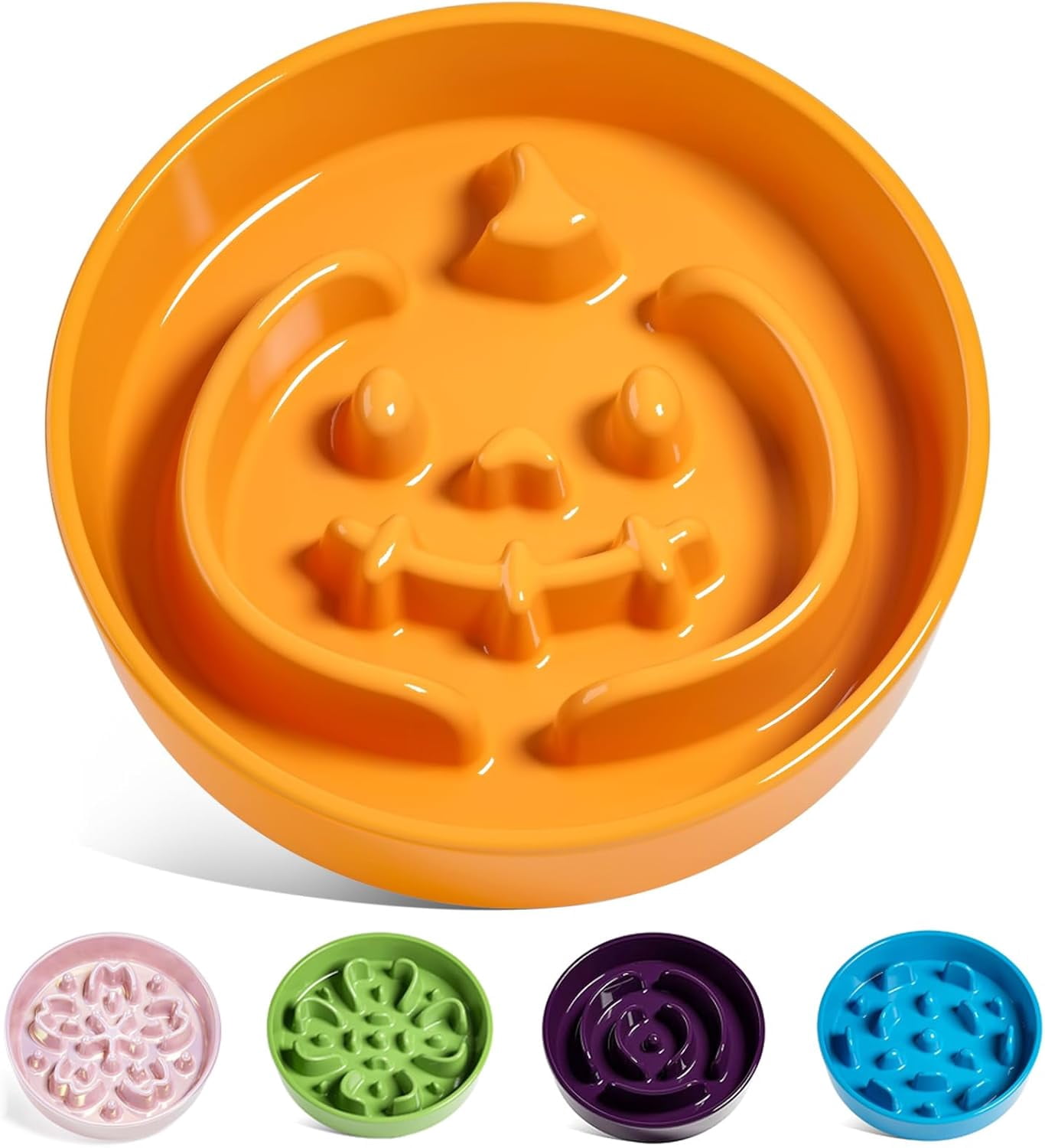 LE TAUCI Ceramic Slow Feeder Dog Bowls Small Breed, 0.6 Cups Dog Food ...